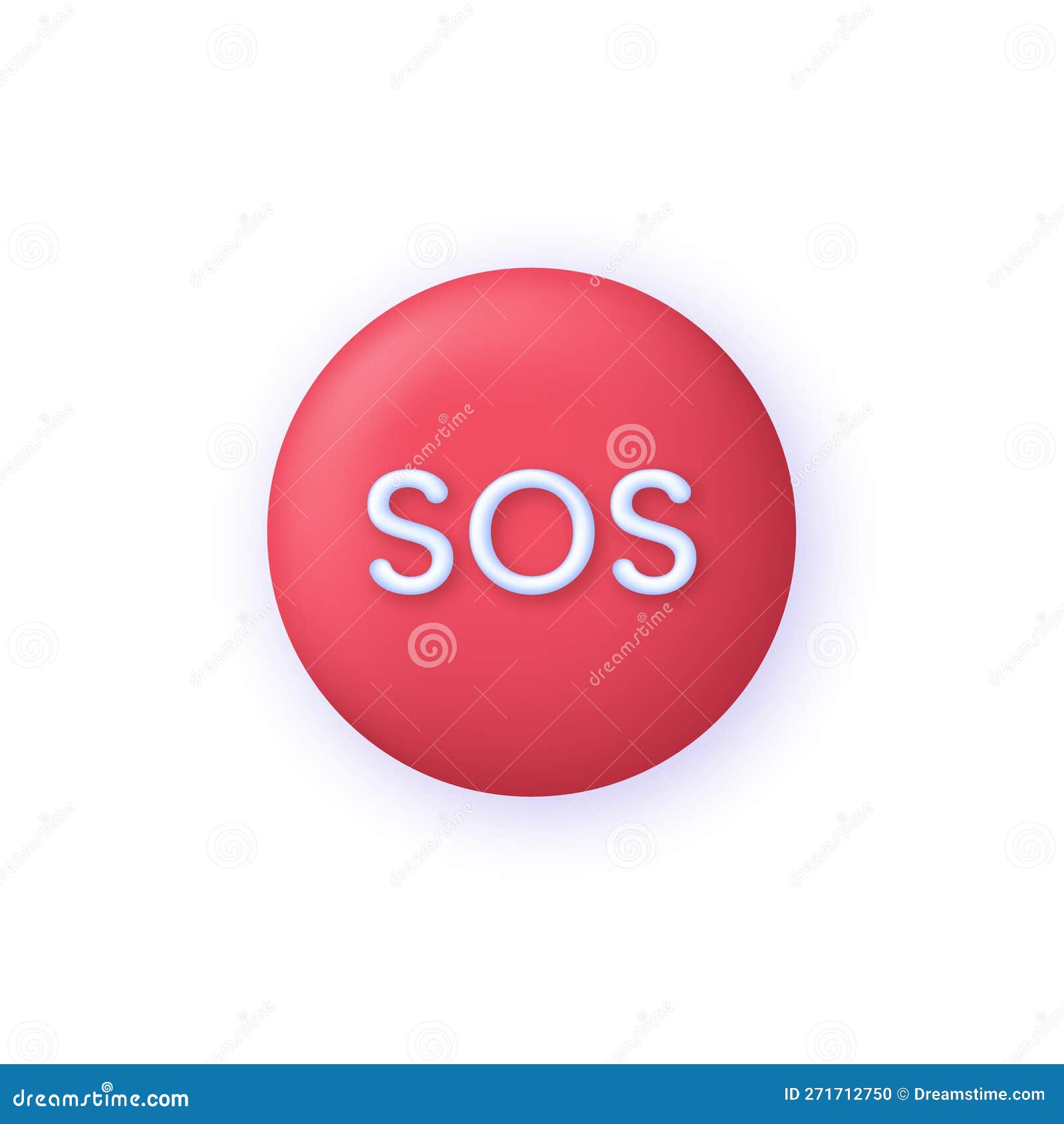 3D SOS Emergency Icon. Emergency Alarm. SOS Help Service Stock Vector ...