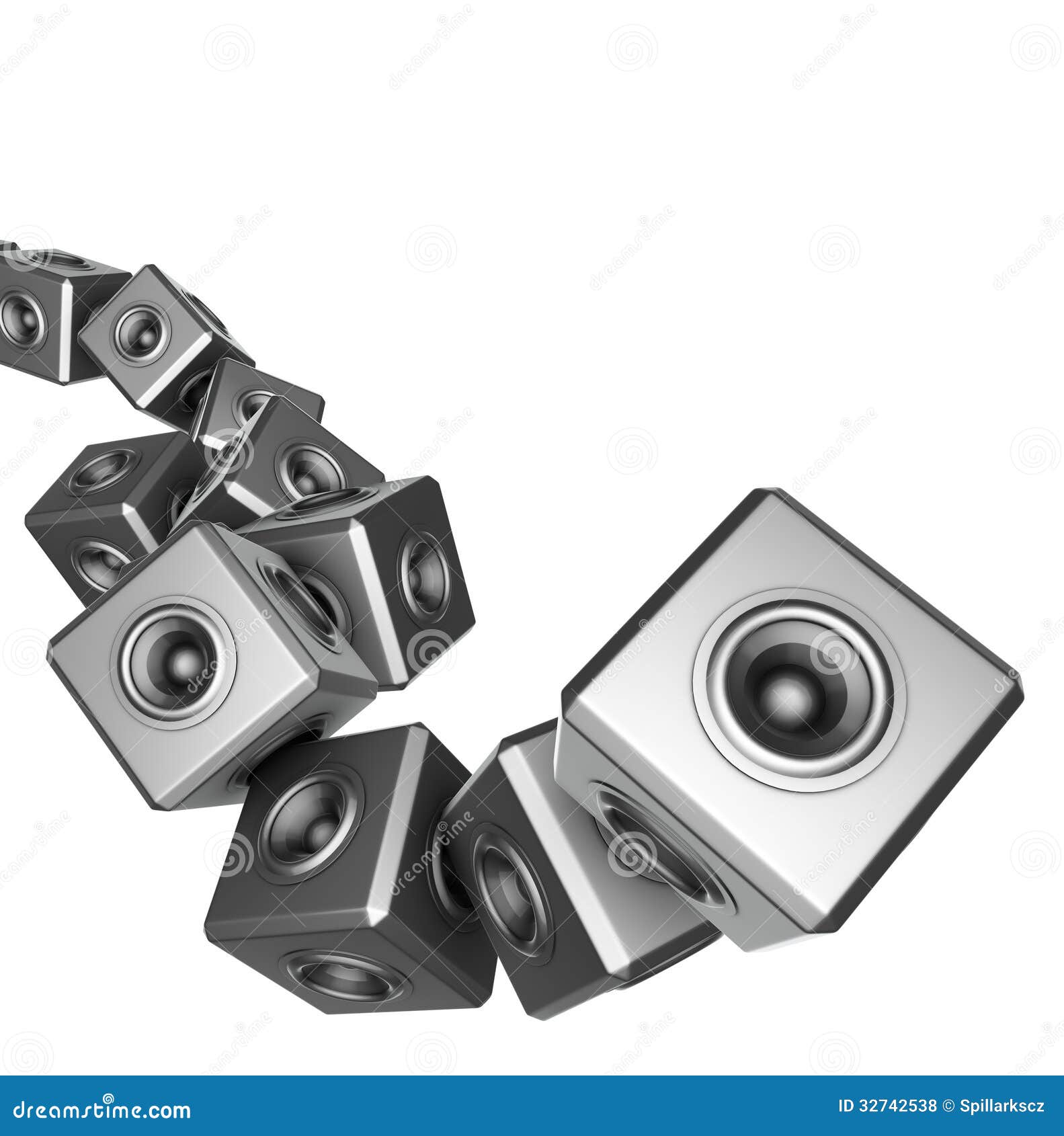 3d Sound System Party Abstract Dj Deejay Set Stock Illustration ...