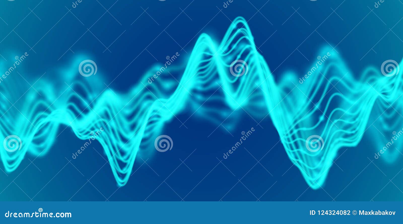 3D Sound Waves. Big Data Abstract Visualization. EPS 10 Vector ...