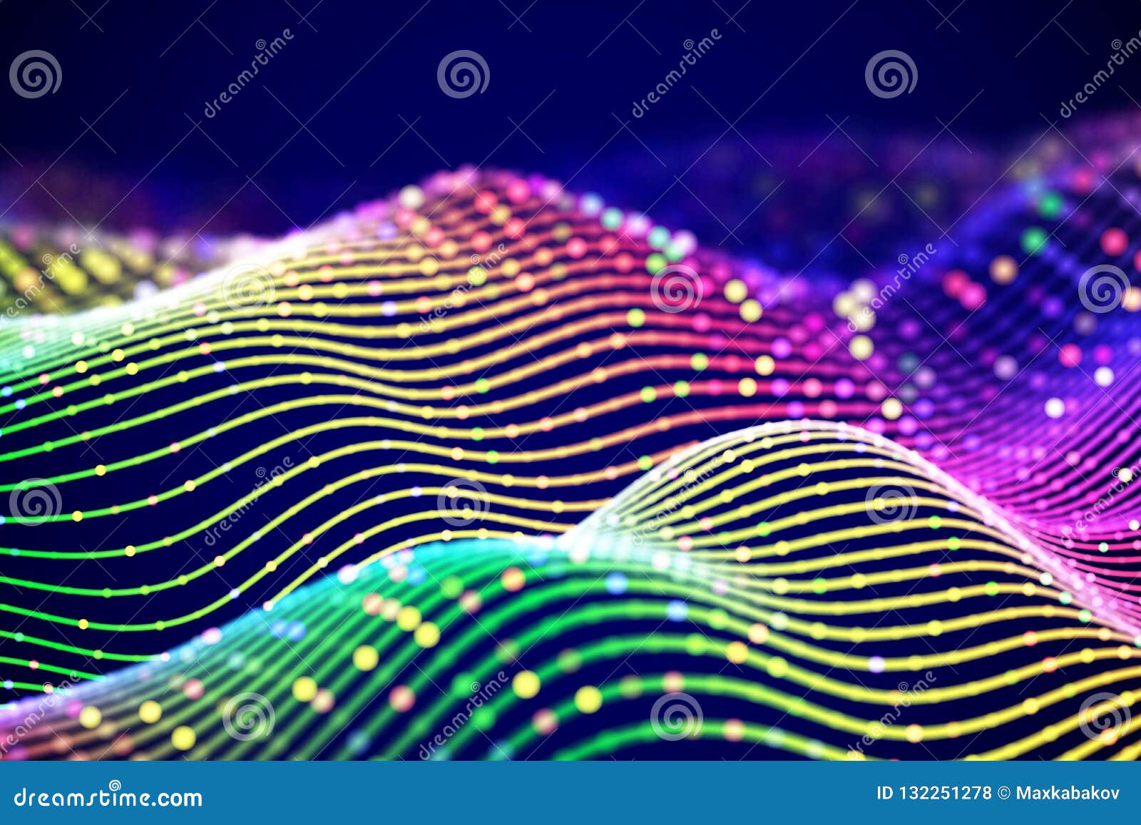 3D Sound Waves with Colored Dots. Big Data Abstract Visualization ... 3D Sound Waves with Colored Dots. Big Data Abstract Visualization ...