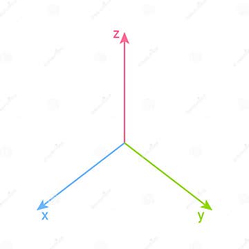 3d Space Coordinate System on White Background. Stock Vector ...