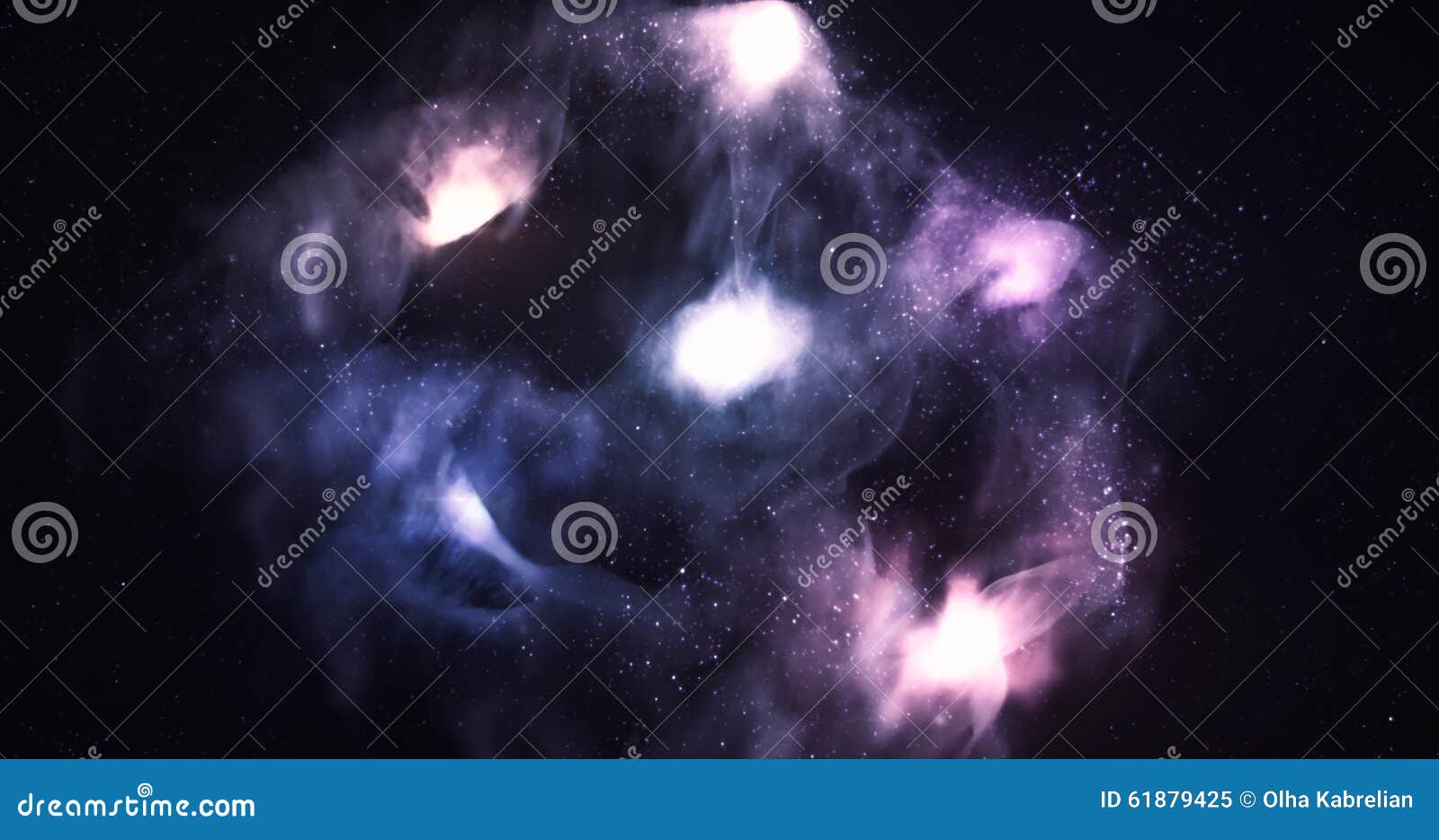 3D Space Flight Around Celestial Nebula in Space Loop Full 4K Stock ...