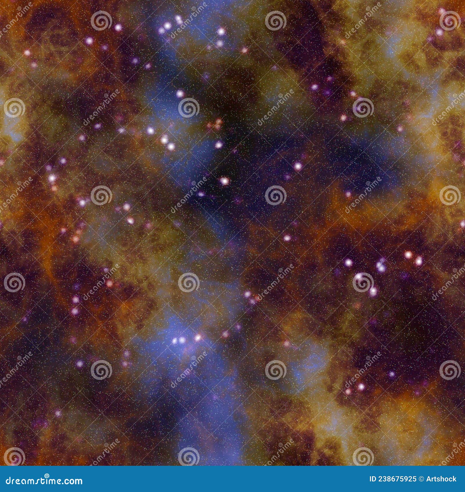 3D Space nebula stock illustration. Illustration of scene - 238675925