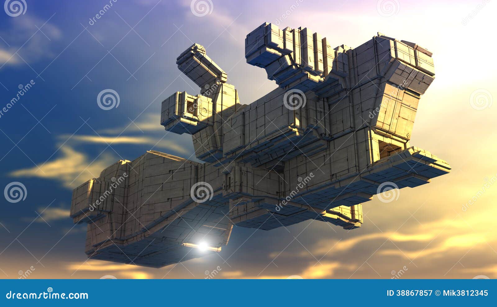 3d Spaceship stock illustration. Illustration of world - 38867857