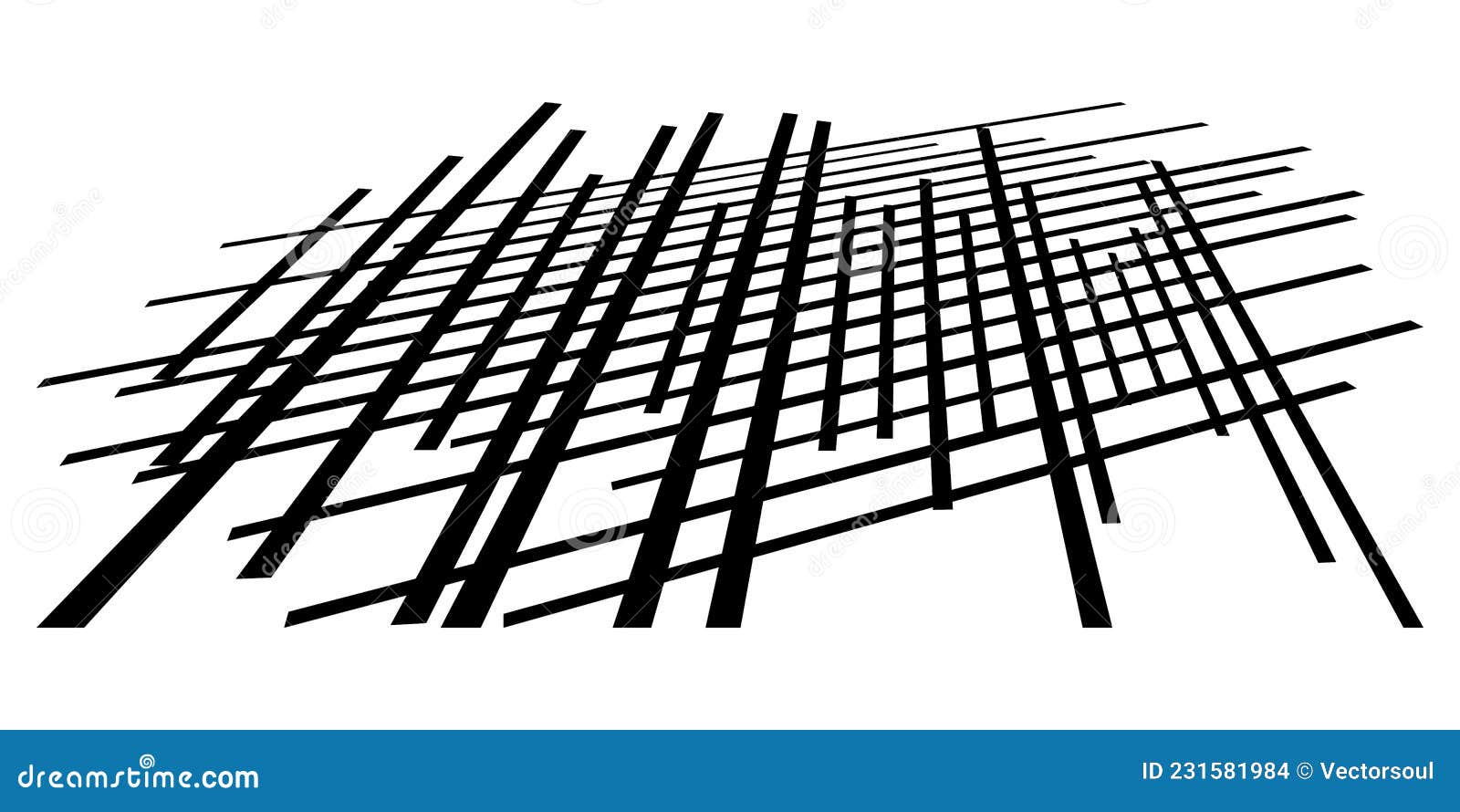 3d Spatial Grid, Mesh, Grating and Lattice Abstract Geometric Shape ...