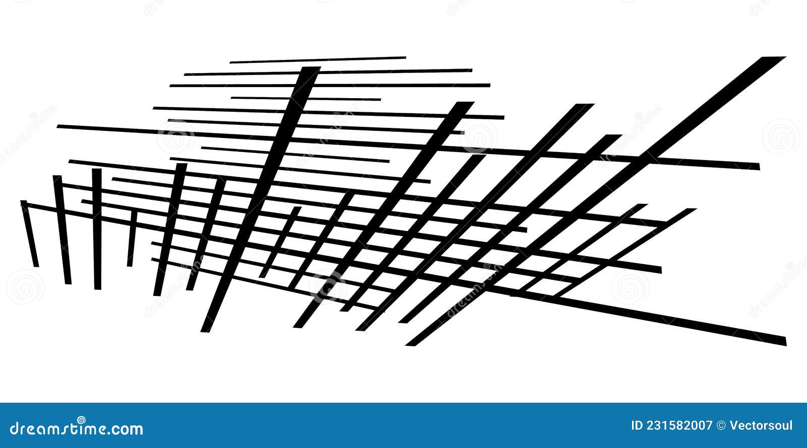 3d Spatial Grid, Mesh, Grating and Lattice Abstract Geometric Shape ...