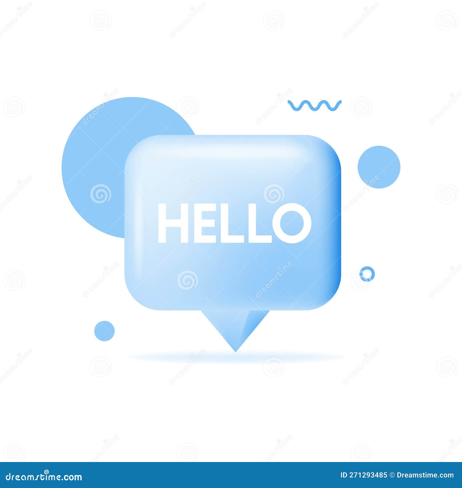 3D Spech Bubble with Hi, Hello. Banner, Speech Bubble, Poster and ...