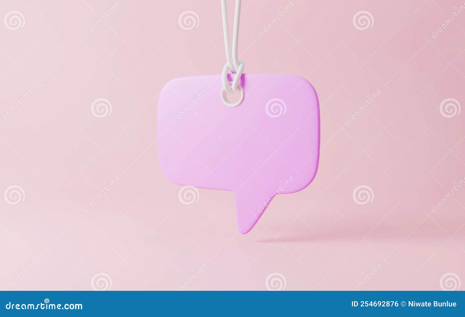 3D Speech Bubble Icon or Comment Sign Symbol Concept Stock Illustration ...
