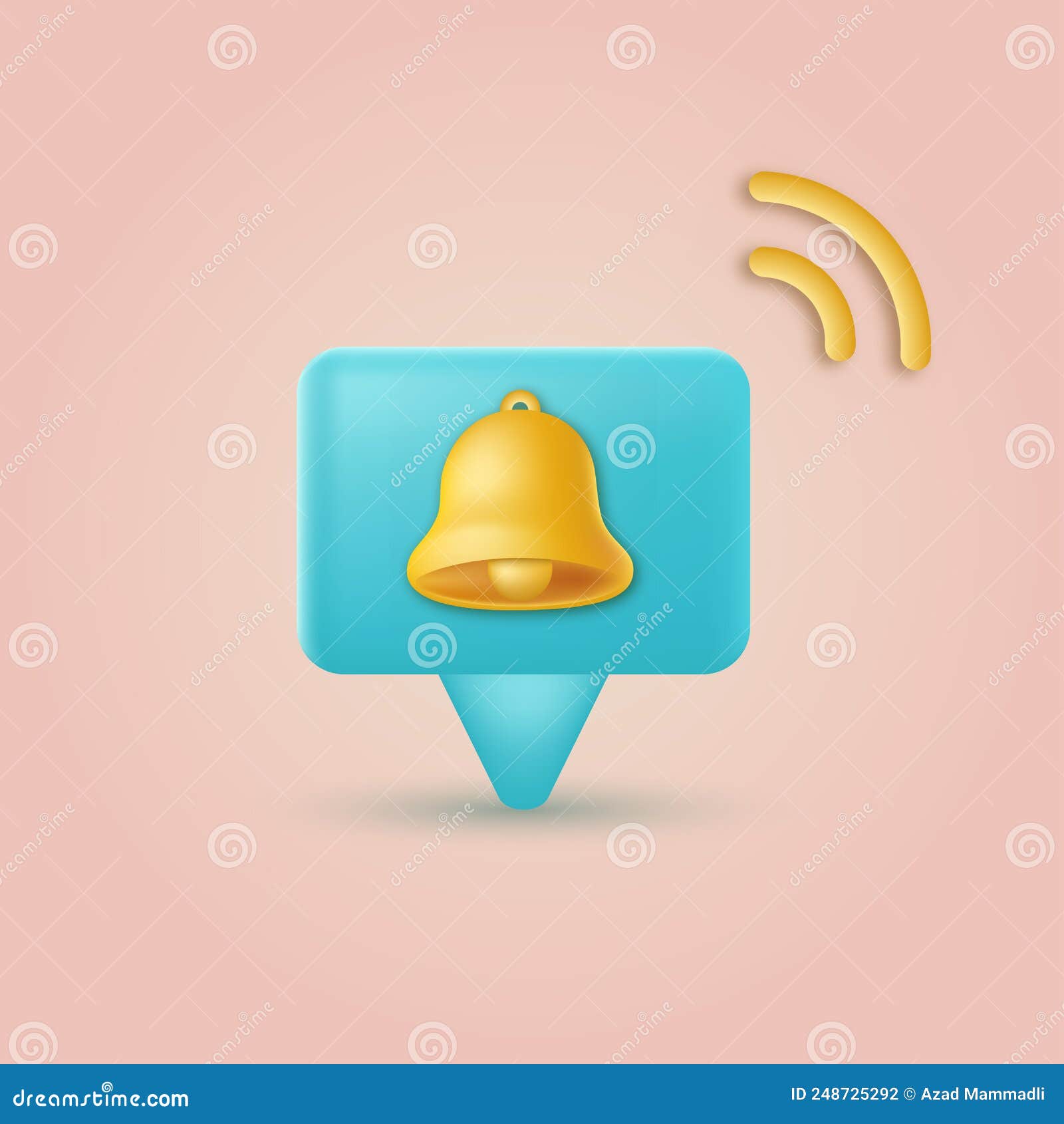 3d Speech Bubble with Notification Number. Vector Stock Vector ...