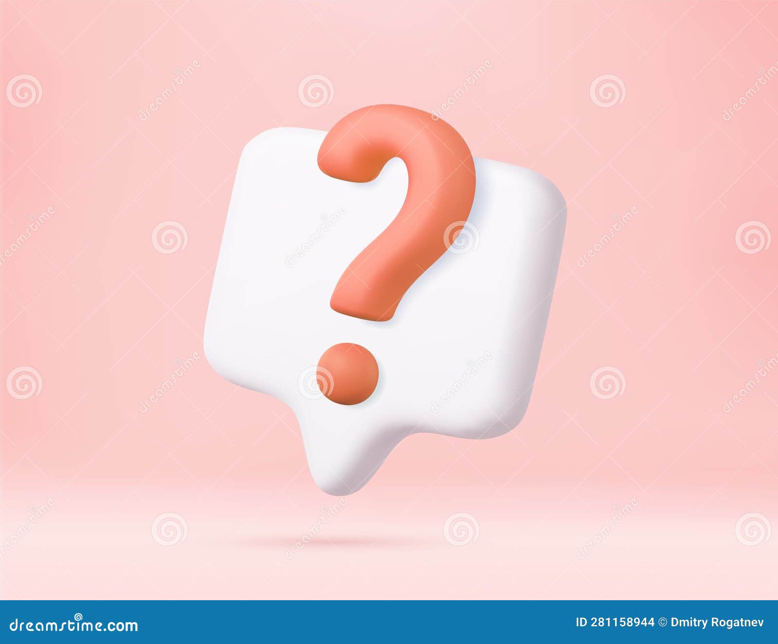 3d Speech Bubble with Question Mark. Stock Vector - Illustration of ...