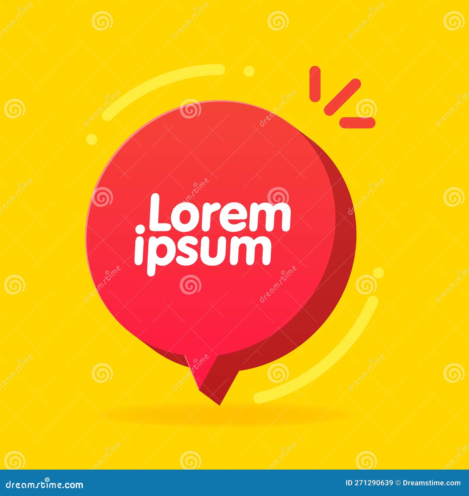 3d Speech Bubble Shape. Vector Chat Box Banner Stock Vector ...