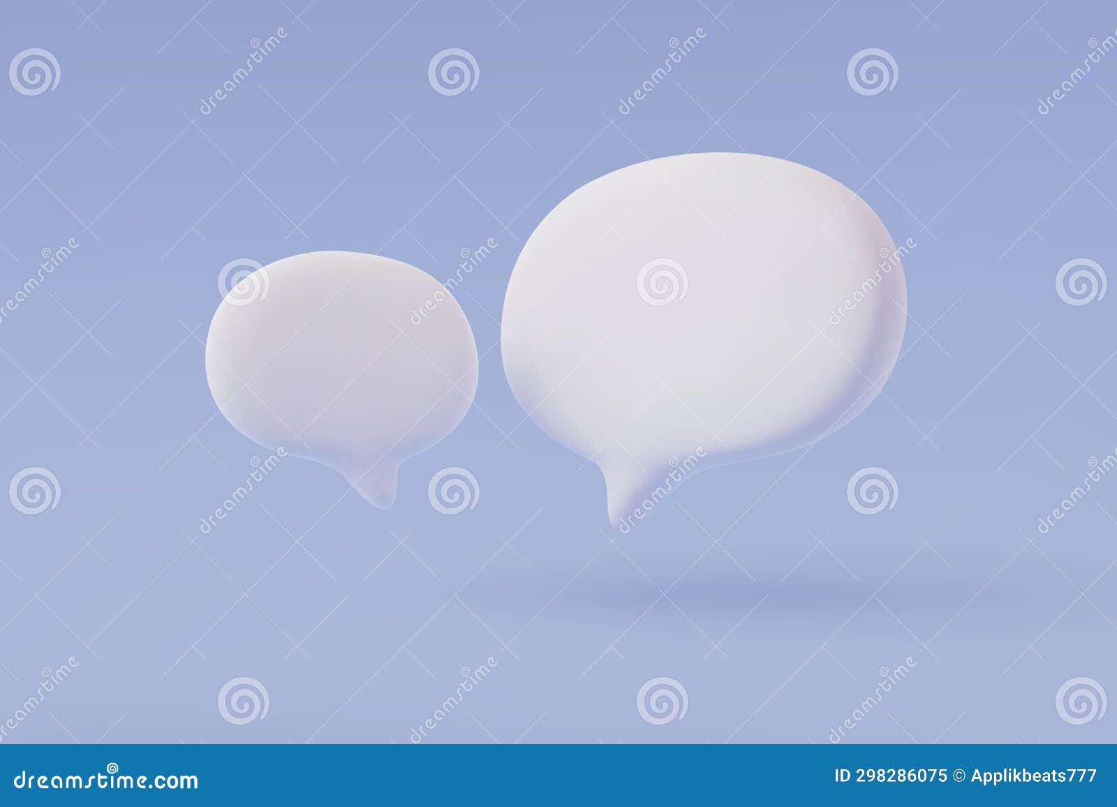 3D Speech Bubble. Vector Talking Box, Chatting Box, Message Dialog ...
