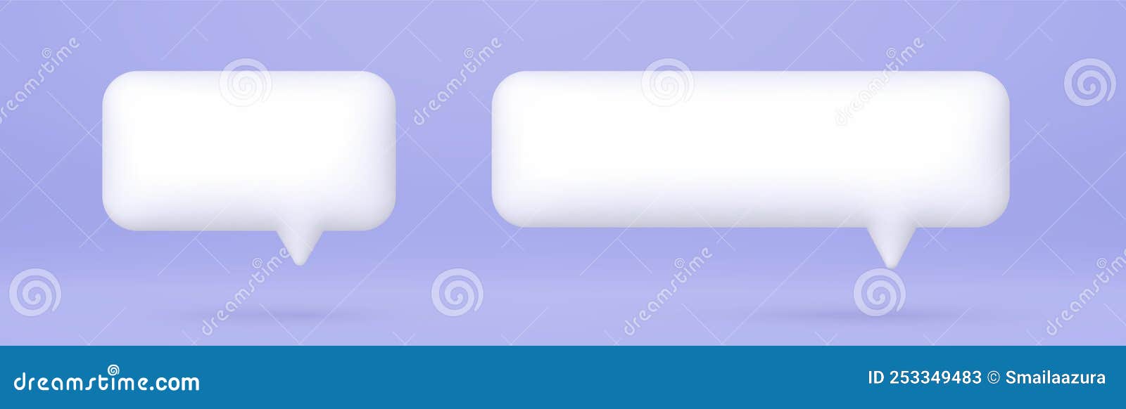 3d Speech Bubbles Set, Realistic White Chat Dialogue Quotes, Social ...