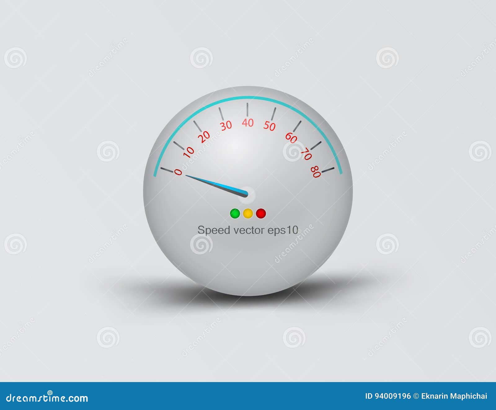 3D Speedometer Ball Scene Vector Stock Vector - Illustration of gray ...