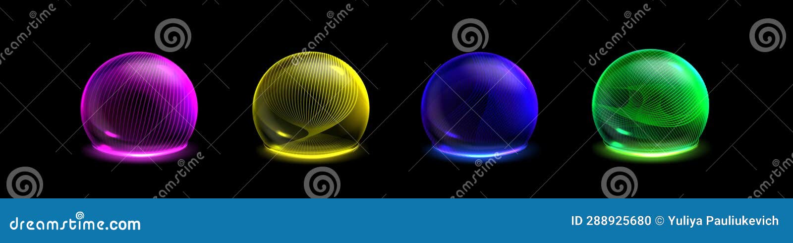 3d Sphere Bubble Protect Shield Barrier Effect Stock Illustration ...