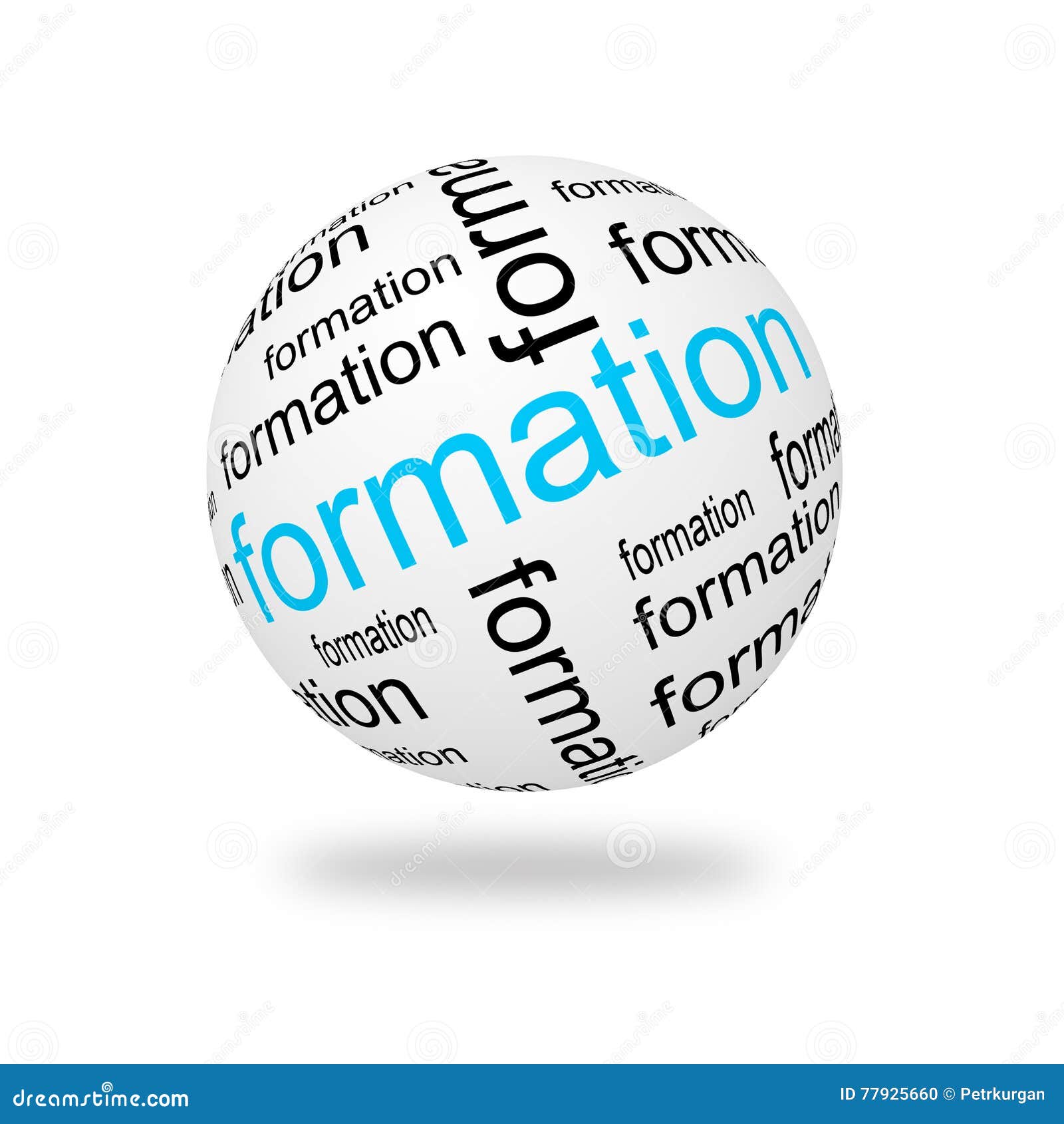 3D Sphere formation stock illustration. Illustration of word - 77925660