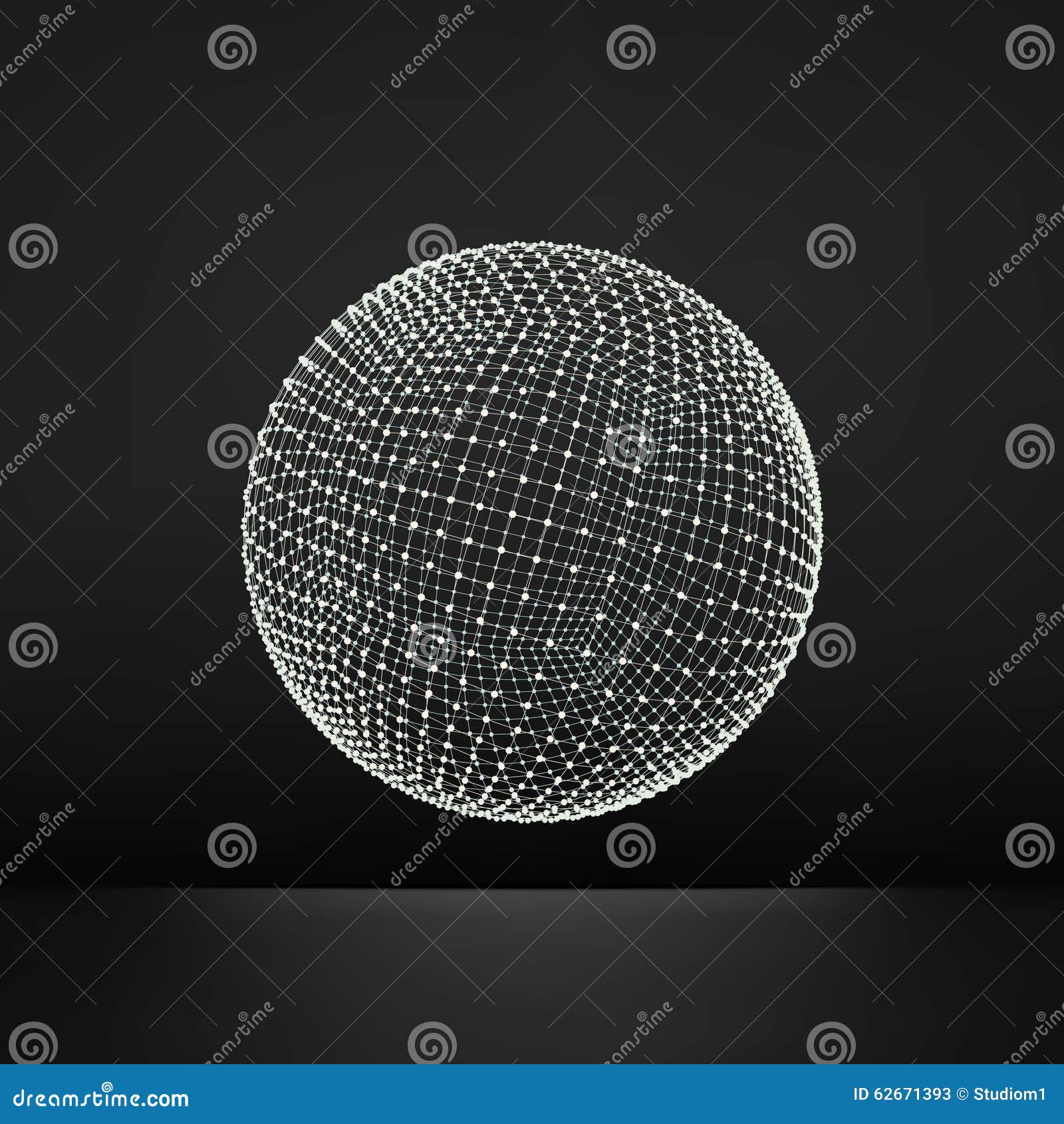 3d Sphere. Global Digital Connections. Technology Concept Stock Vector ...