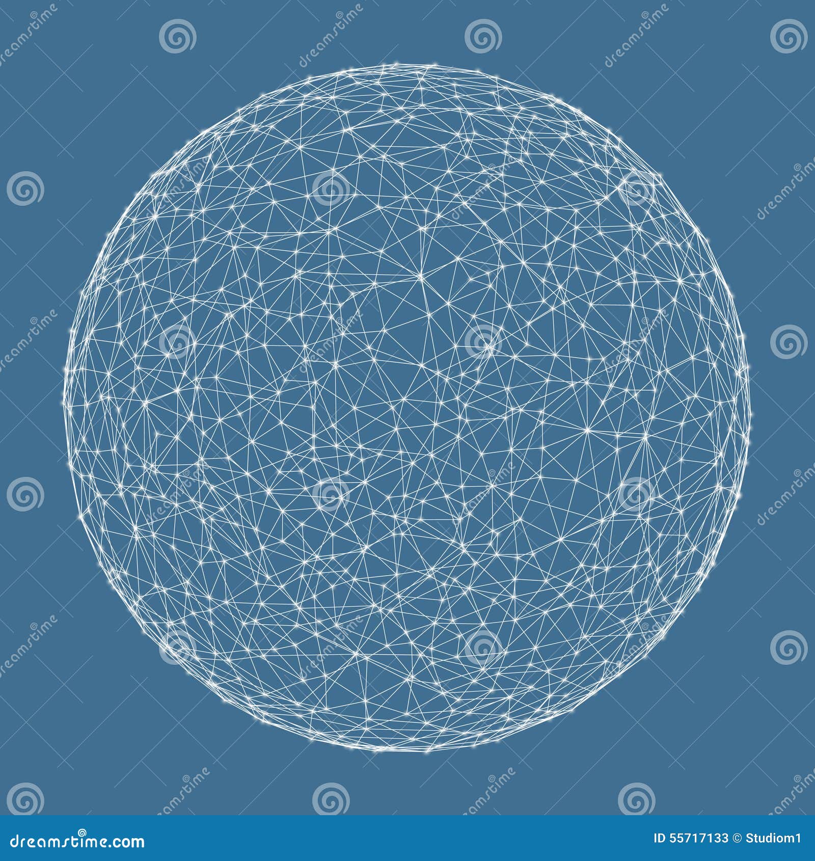 3d Sphere. Global Digital Connections. Technology Stock Vector ...
