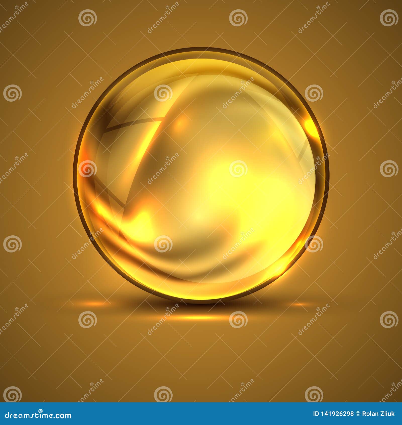 3d Sphere.Golden Shiny Vibrant Color.Fluid Texture Design Stock Vector ...