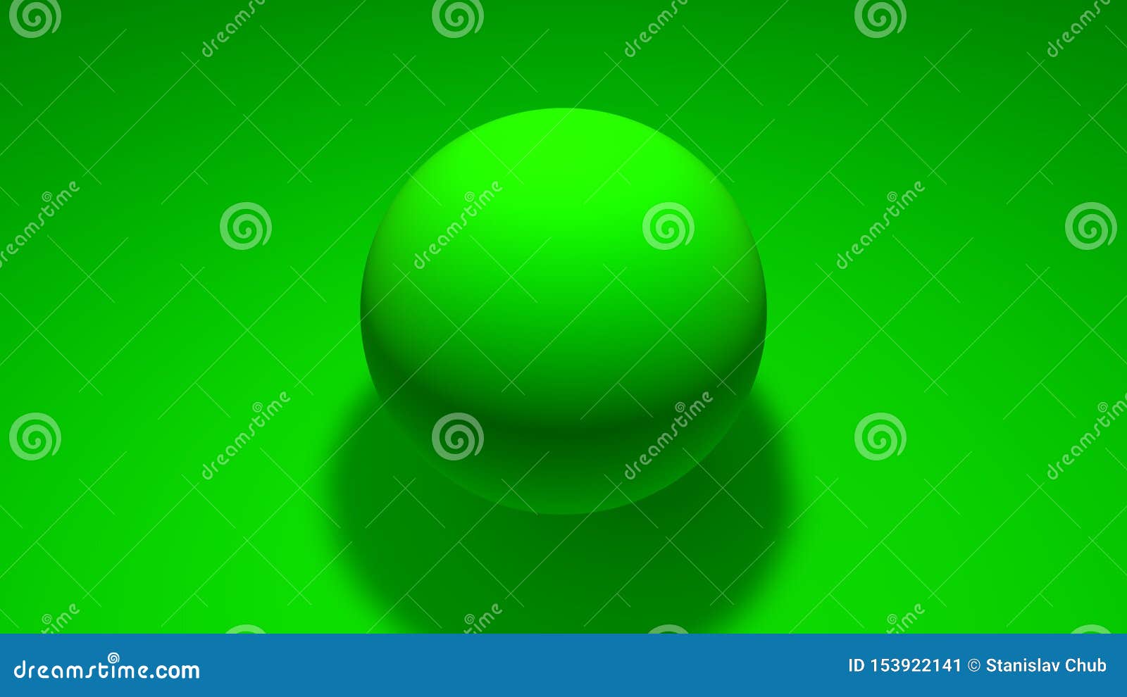 3D Sphere of Irregular Shape with a Curved Surface. the Object is Green ...