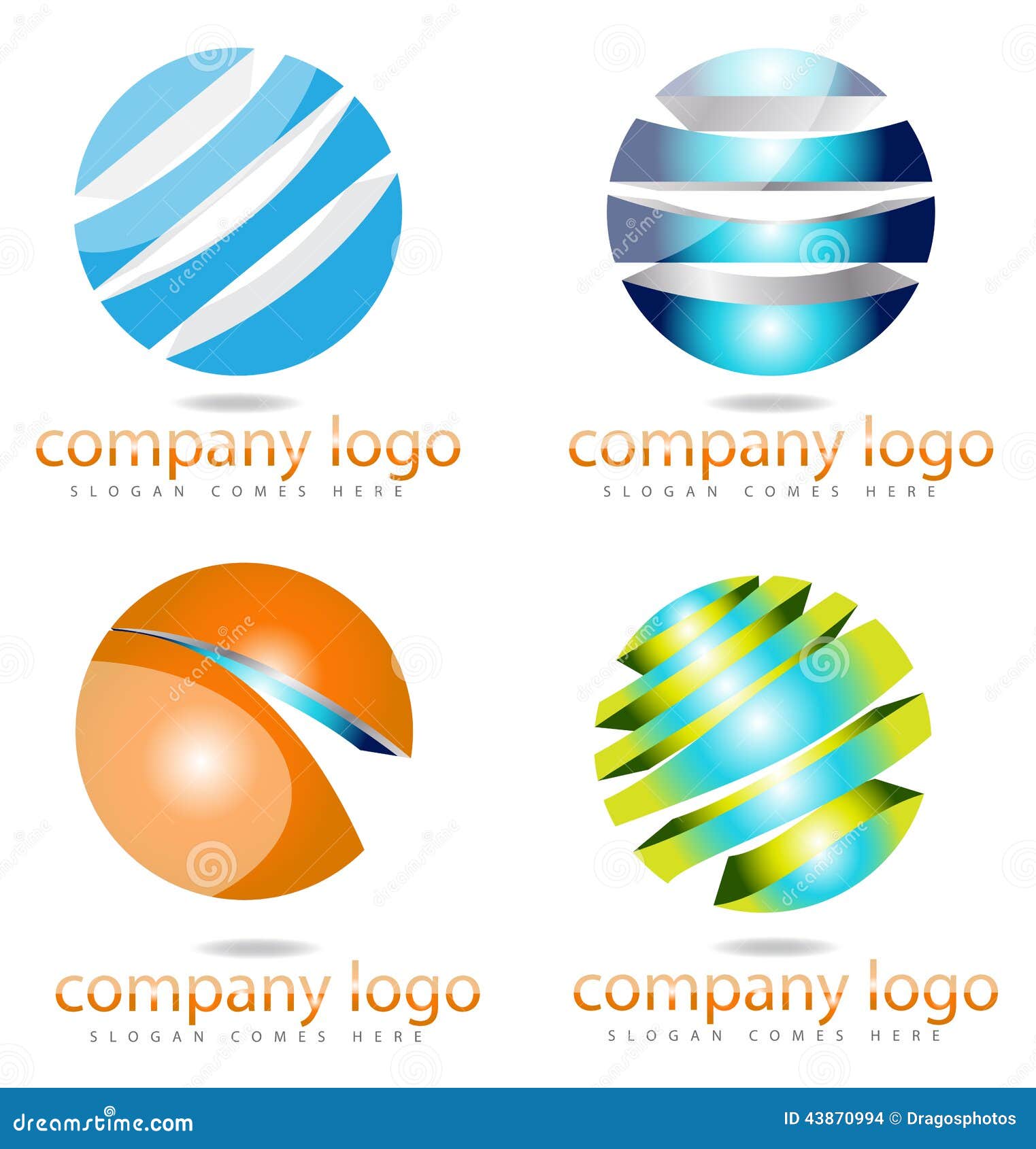 3D sphere logo concept stock illustration. Illustration of symbol ...