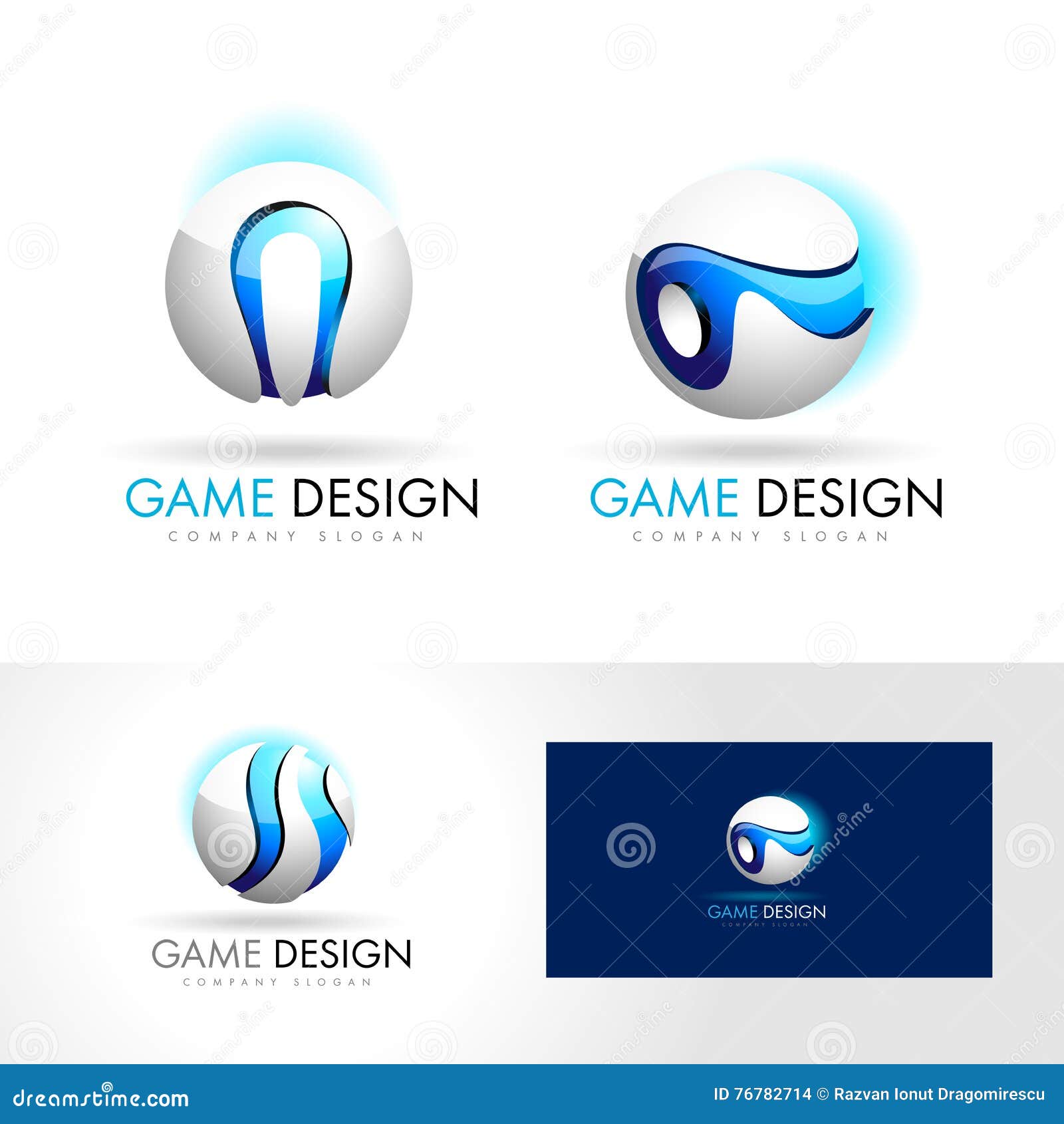 3D Sphere Logo Design Vector Stock Vector - Illustration of logotype ...
