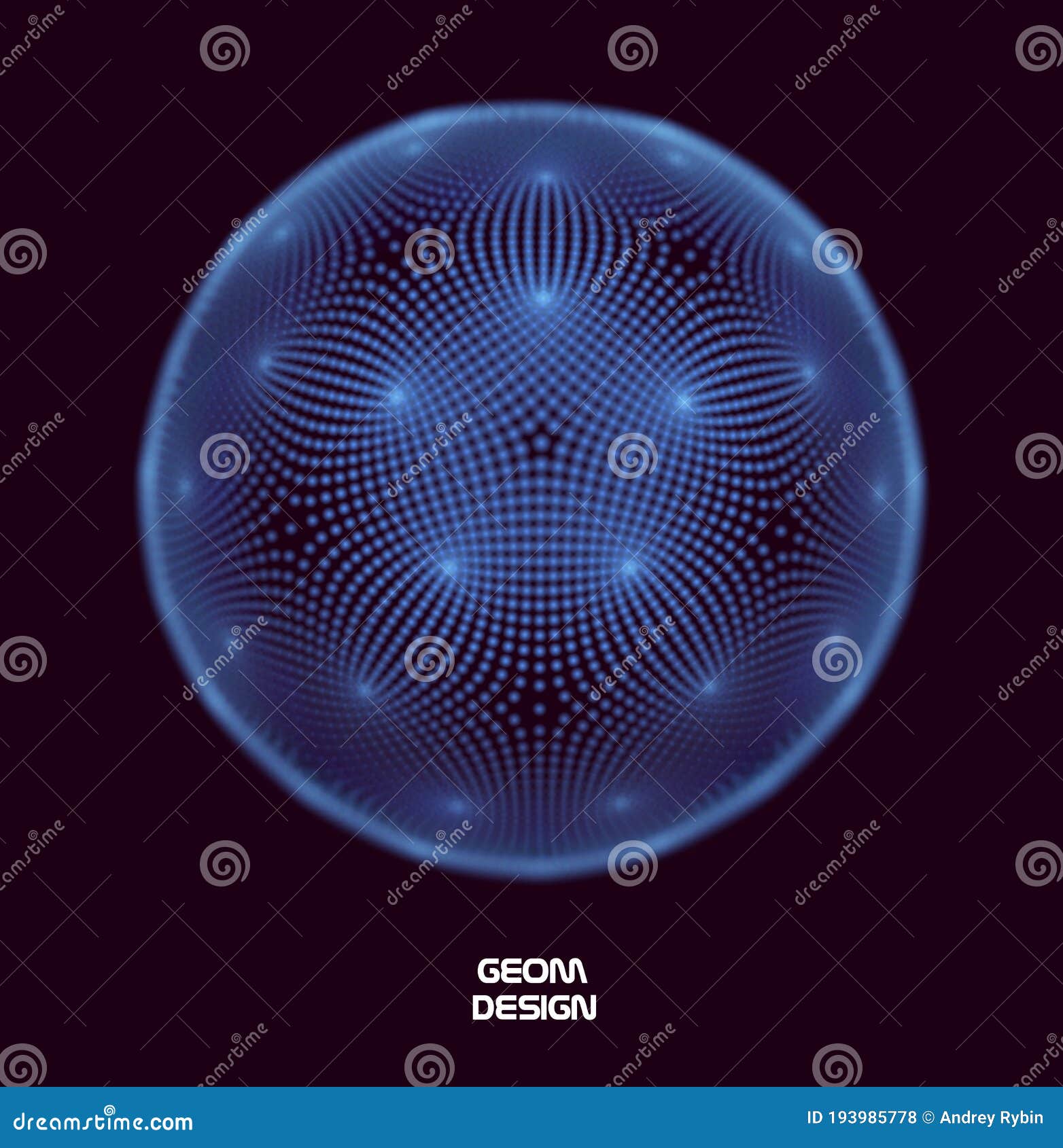 3d Sphere Made of Particles in. Technology Background Vector. Digital ...