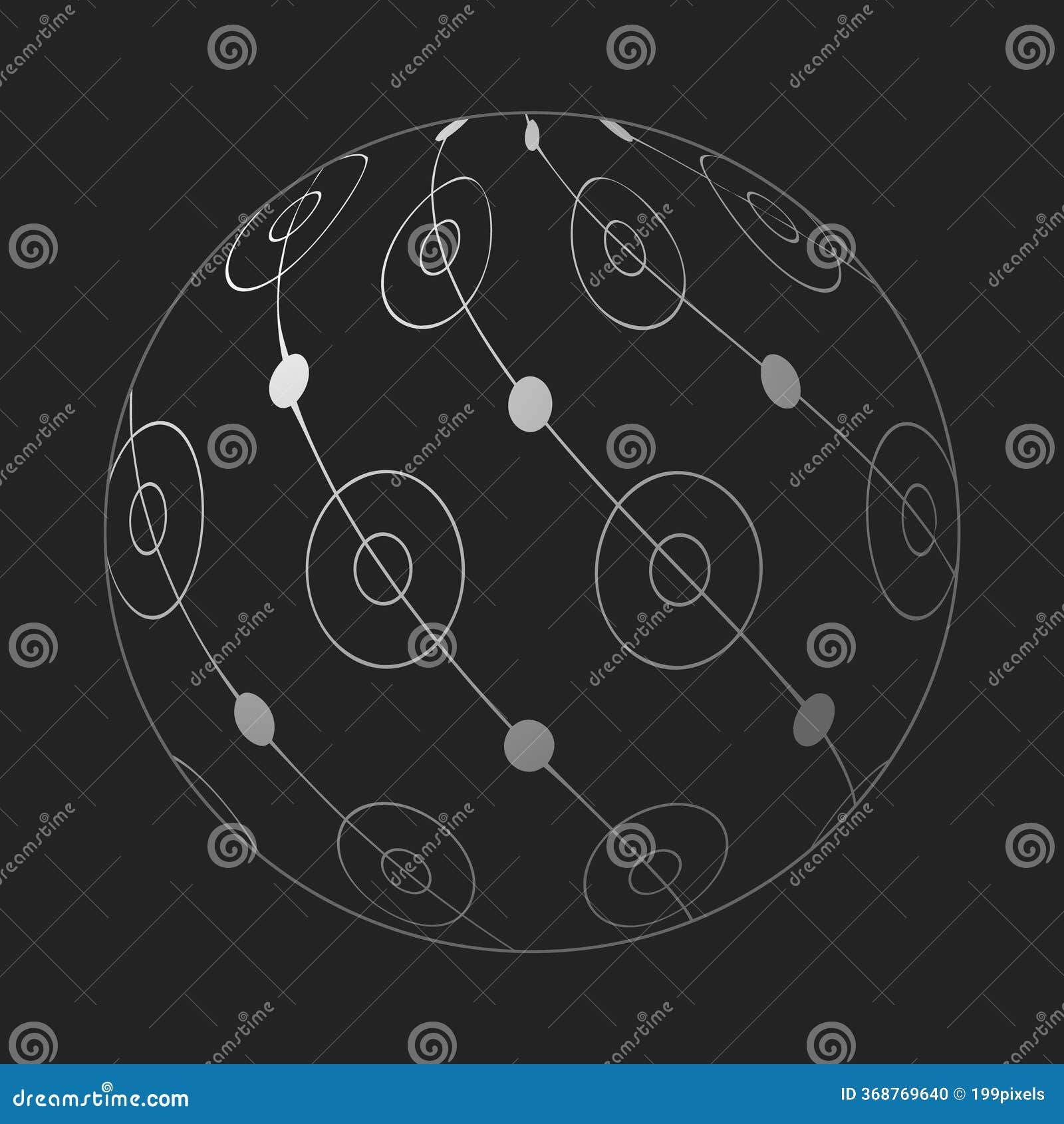 3D Sphere Mesh Grid. Ball Or Sphere In Grid Of Line. 3D Abstract Object ...