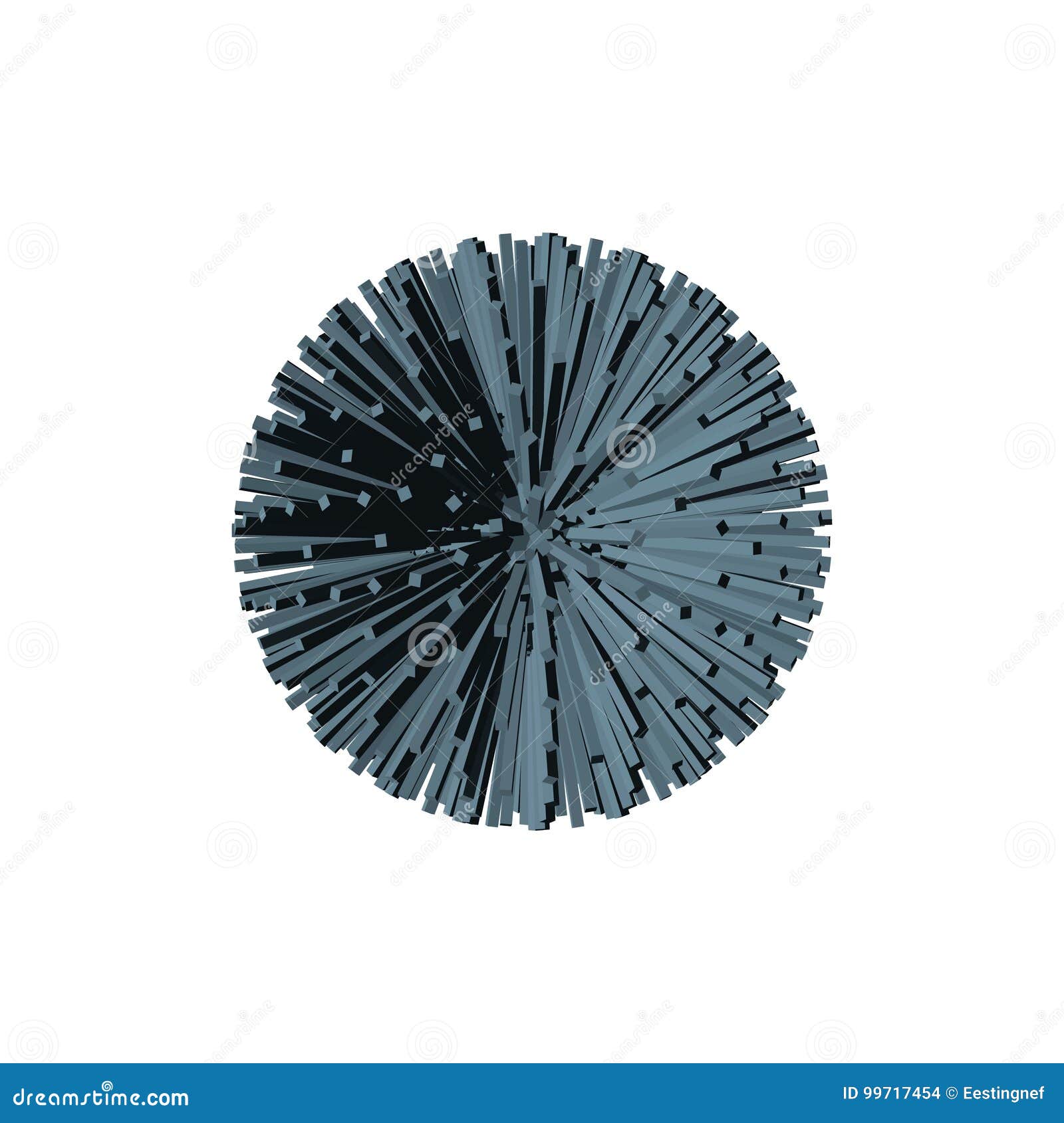 3d Sphere from Particles. Isolated on White Background Stock Vector ...
