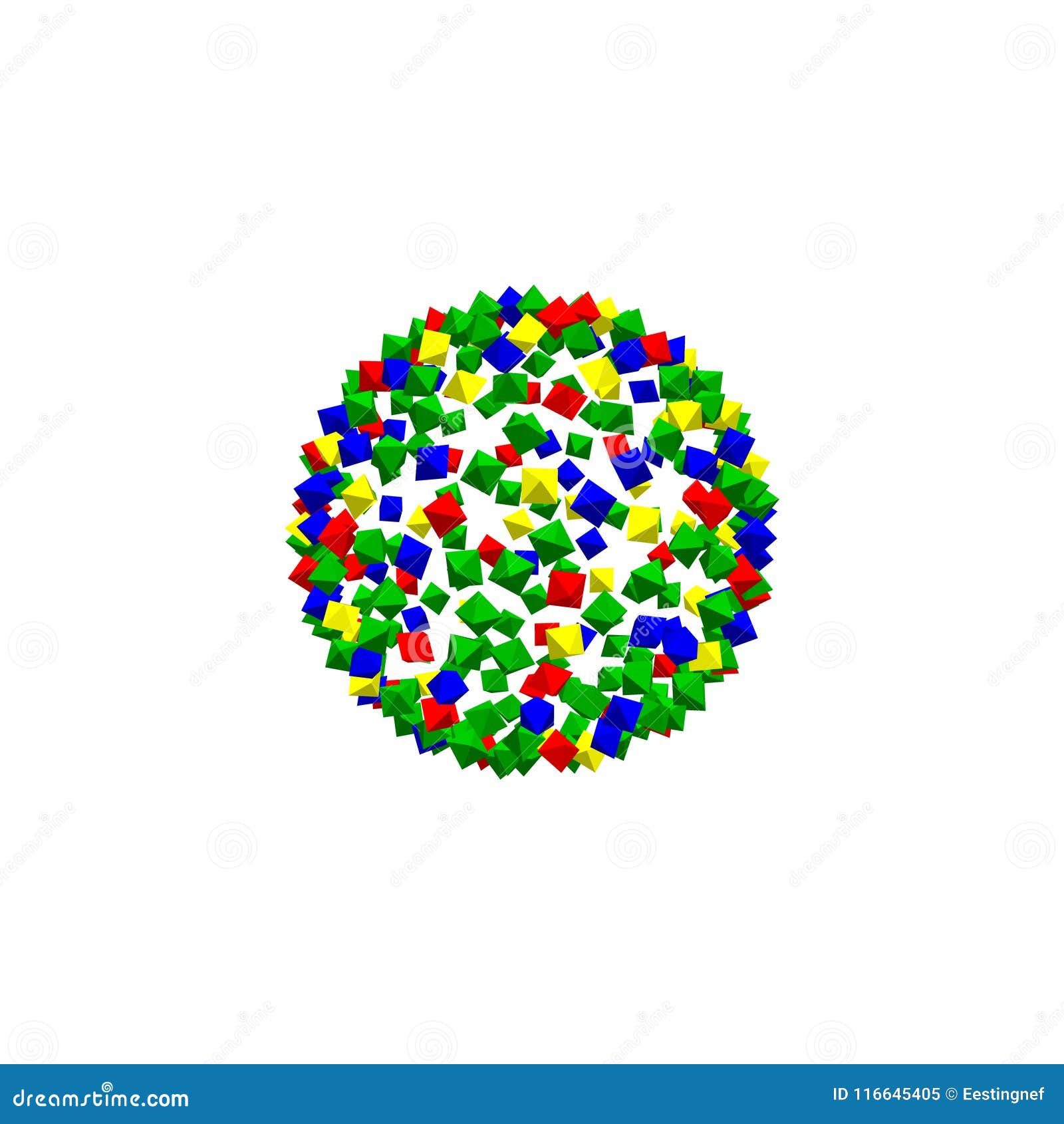 3d Sphere from Particles. Isolated on White.Vector Colorful ...