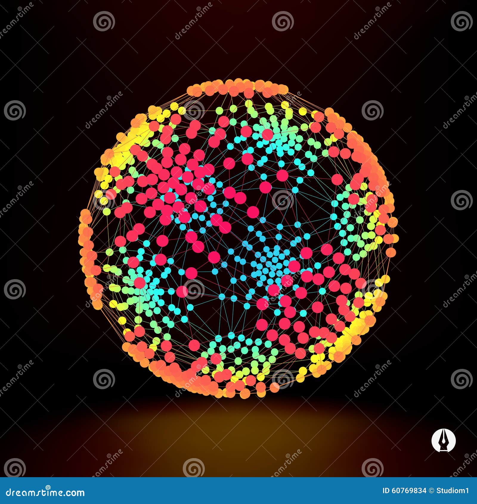 3d Sphere. Technology Concept. Vector Illustration. Stock Vector ...