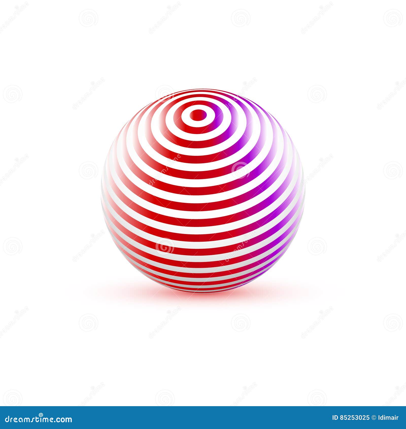 3d Sphere With Texture. Ball Isolated On White Background. Vector ...