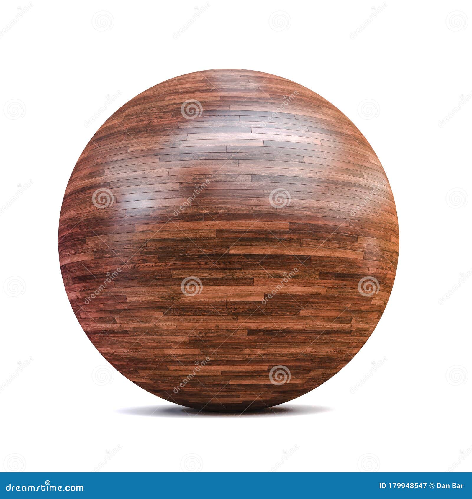 D Sphere with Wood Floor Pattern Material Stock Illustration ...