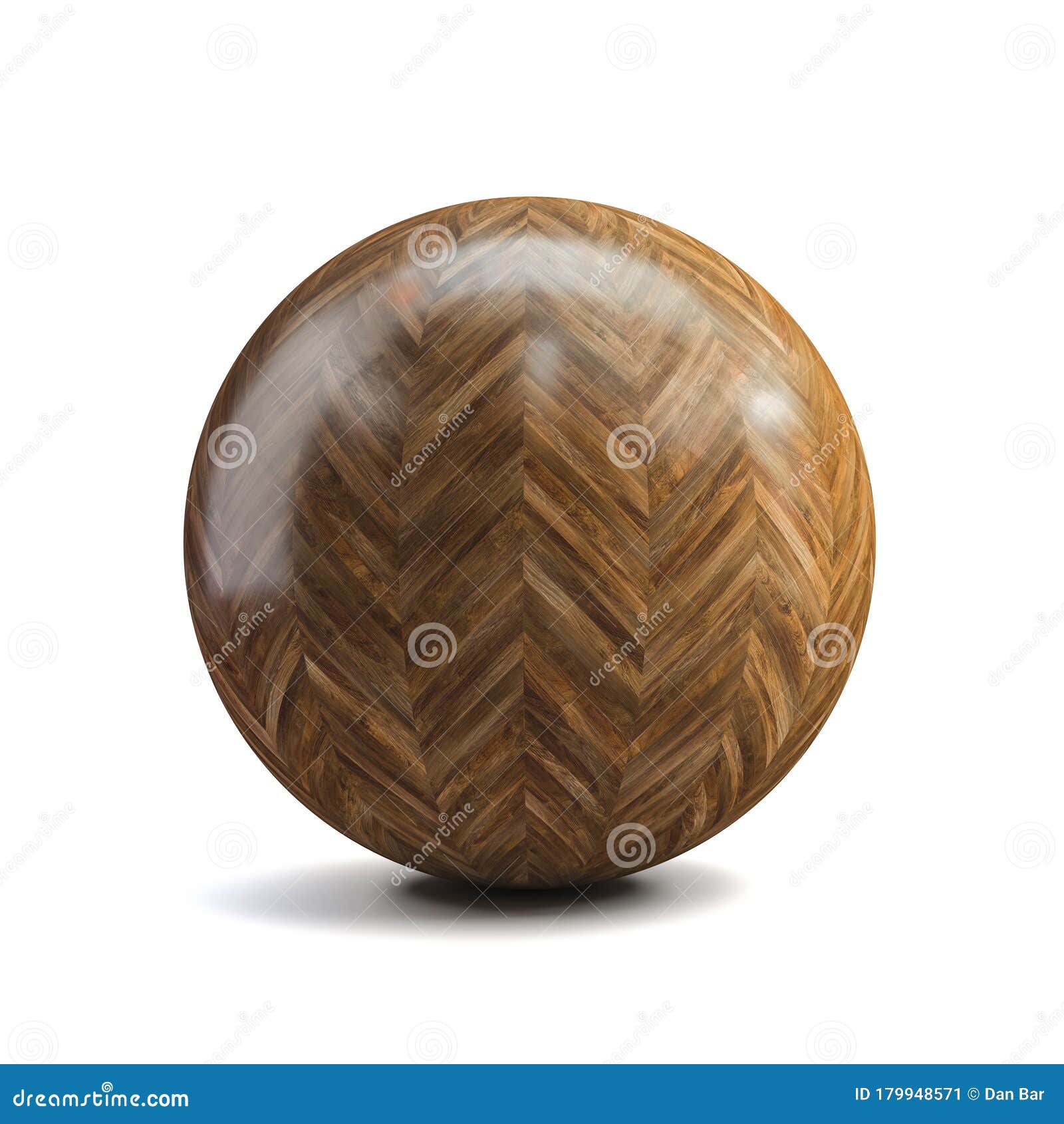 D Sphere with Wood Floor Pattern Material Stock Image - Image of floor ...