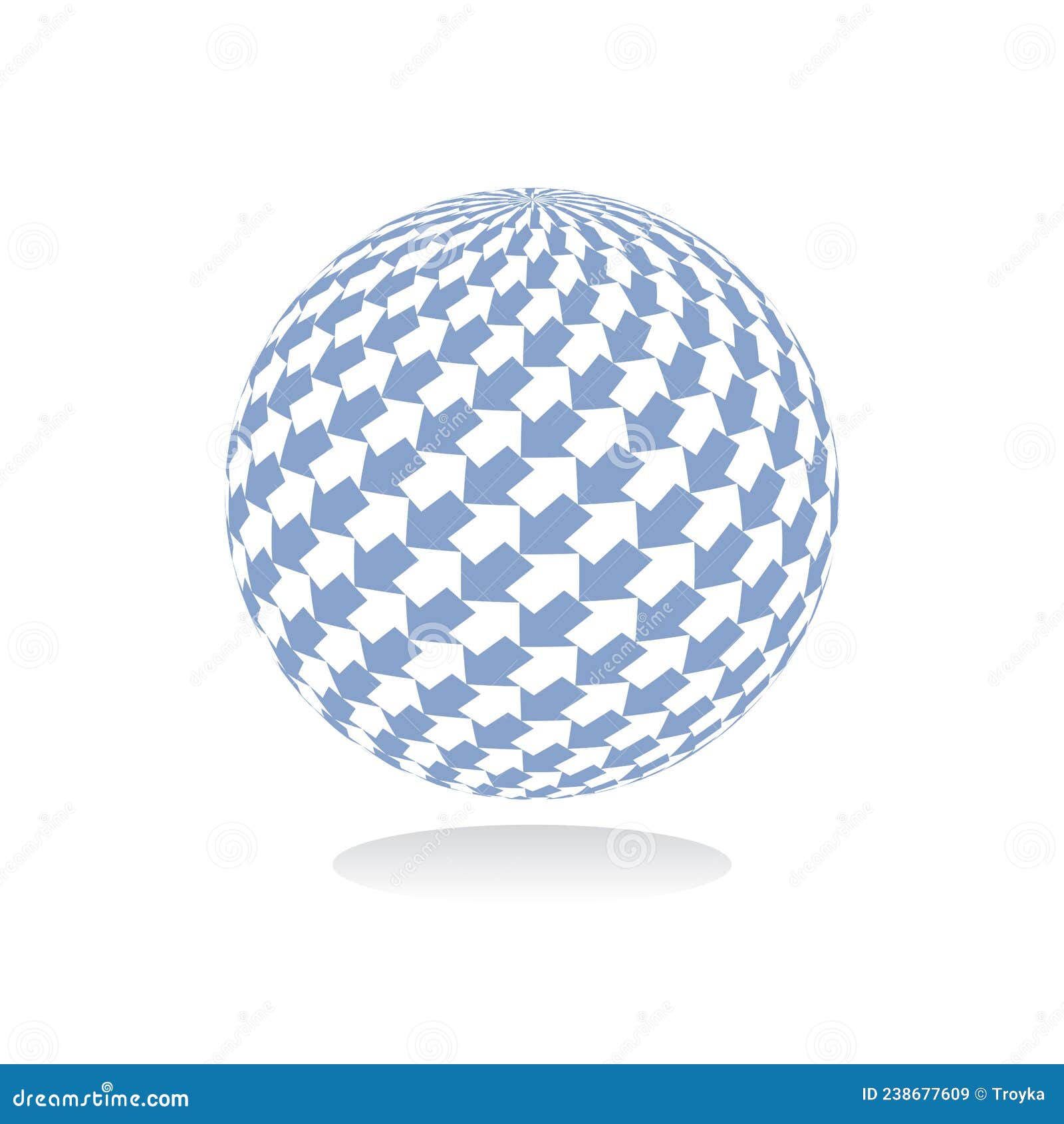 Spherical, Globe Circular Distort Effect Pattern. Curved Bulge ...