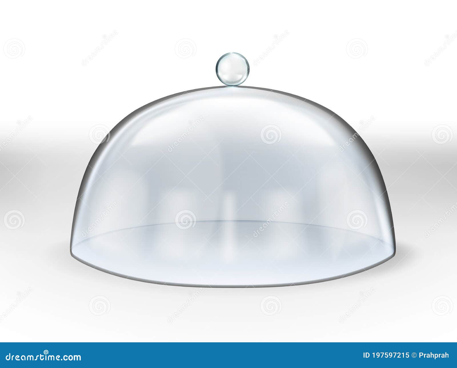 3D Spherical Laboratory or Exhibition Glass Dome Stock Illustration ...