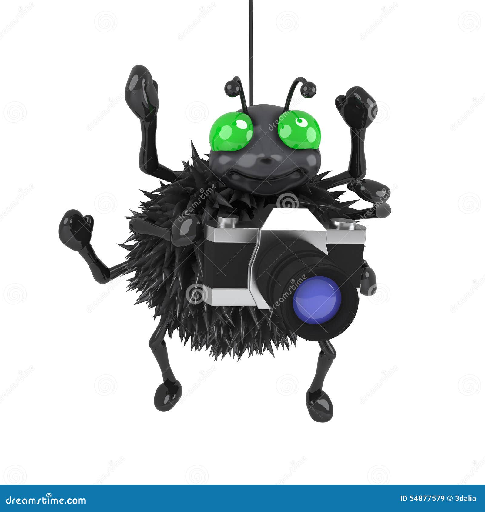 3d Spider has a new camera stock illustration. Illustration of terror ...