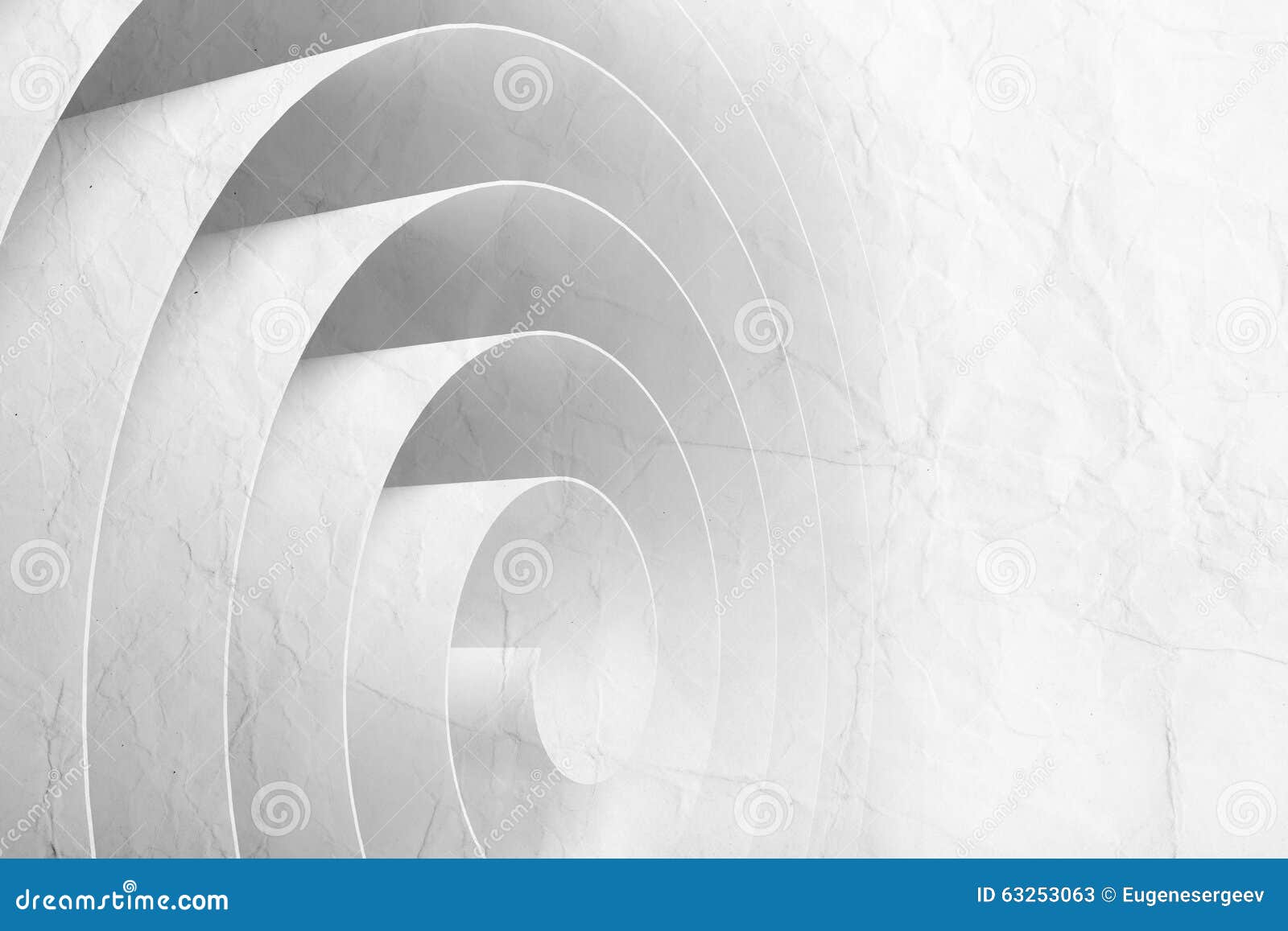 3d Spiral Made of Paper Tape with Texture Stock Illustration ...