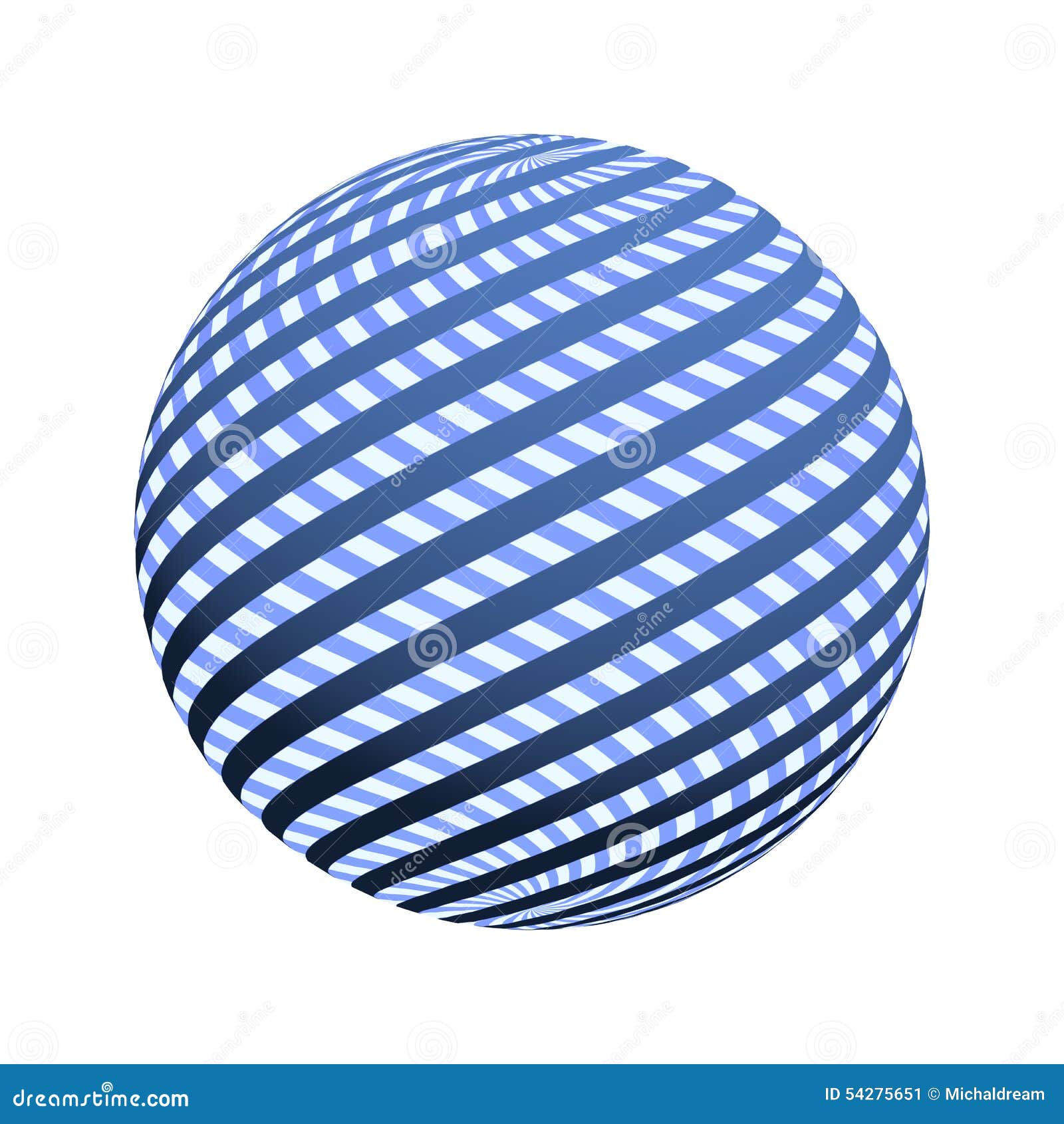 3d Spiral Stripes on a Sphere Stock Illustration - Illustration of ...