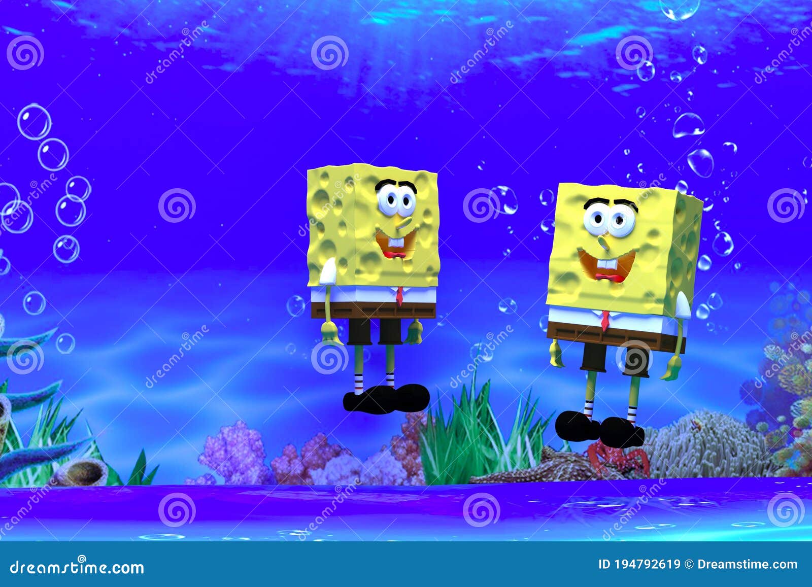 3d Sponge Under Water Reander Editorial Stock Image - Illustration of ...