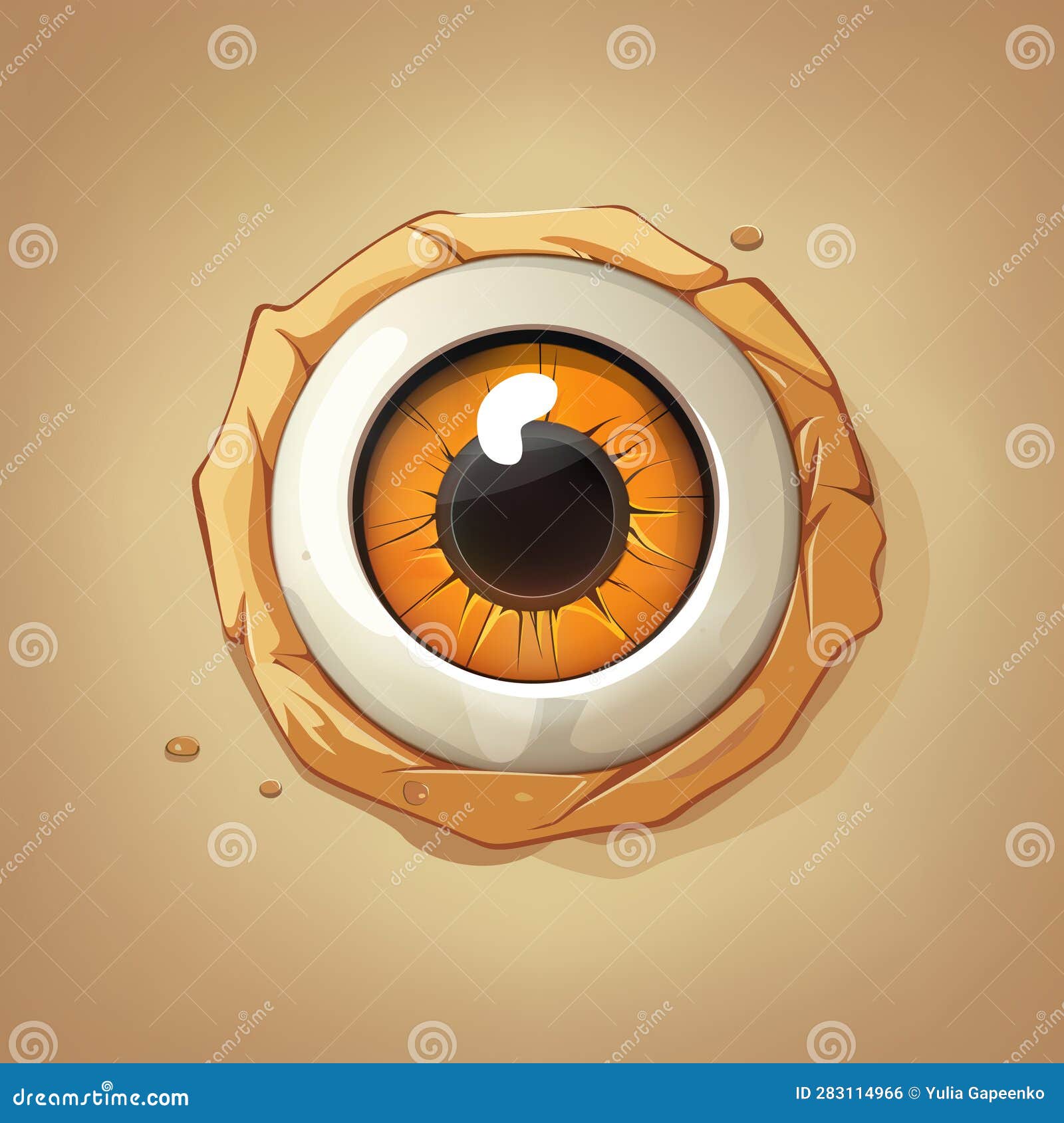 3D Spooky Halloween Eye. Vector Illustration EPS10 Stock Vector ...