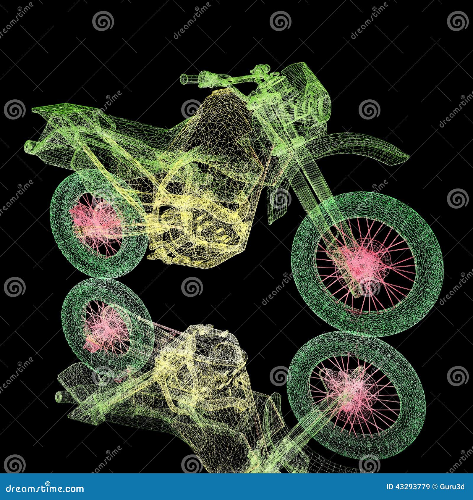 3d sport motocross bike stock illustration. Illustration of cycle ...