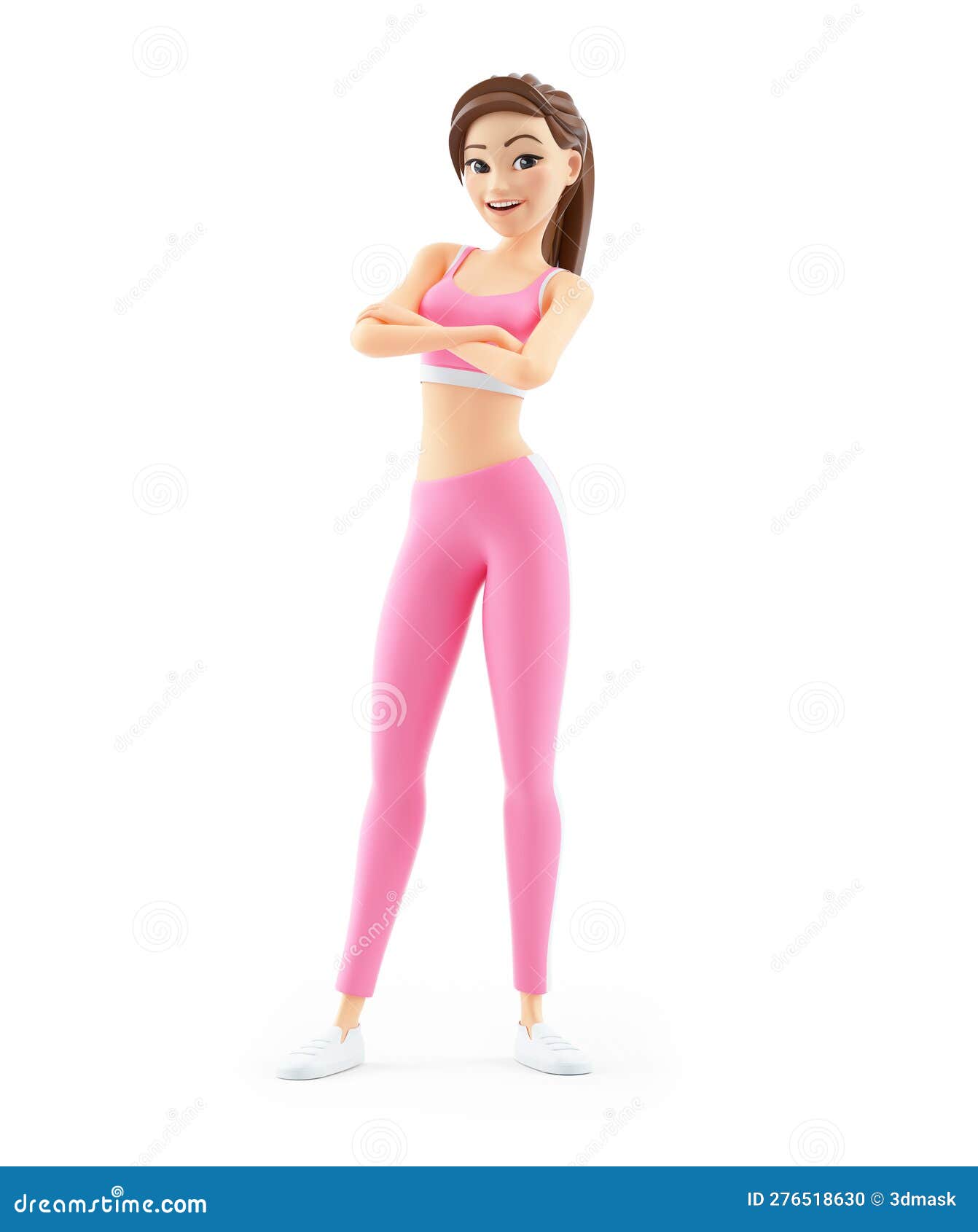 Woman With Arms Outstretched Isolated Stock Illustration