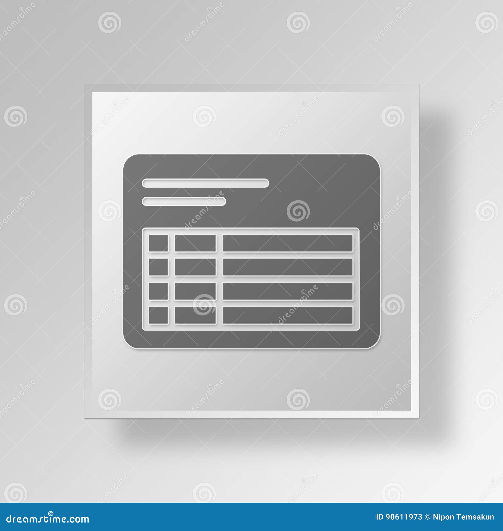 Spreadsheet Icon Design Vector Illustration | CartoonDealer.com #68108826