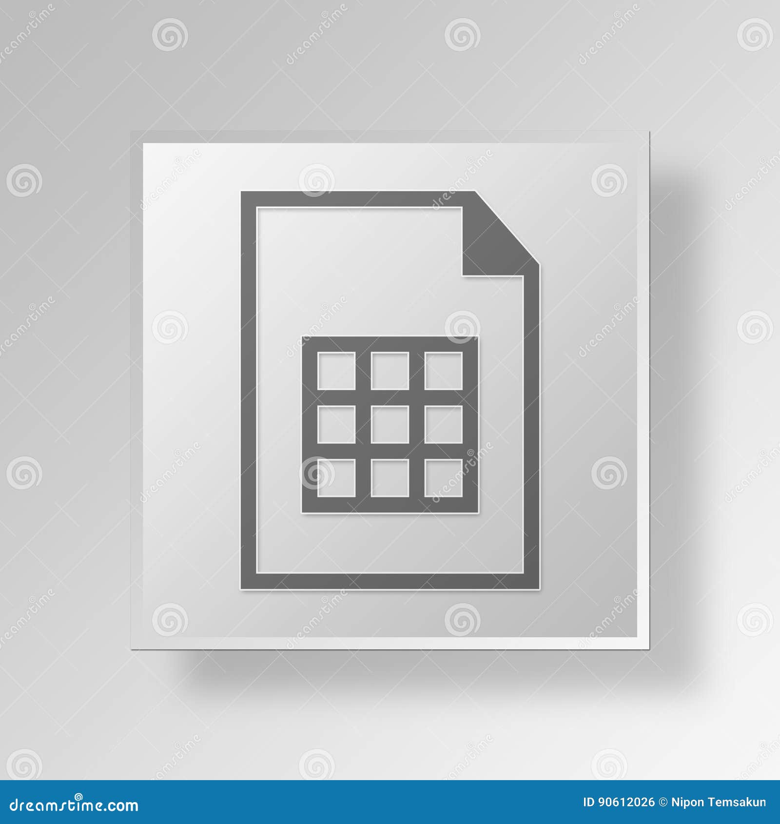 Spreadsheet Icon On White Background. Simple Element Illustration From ...