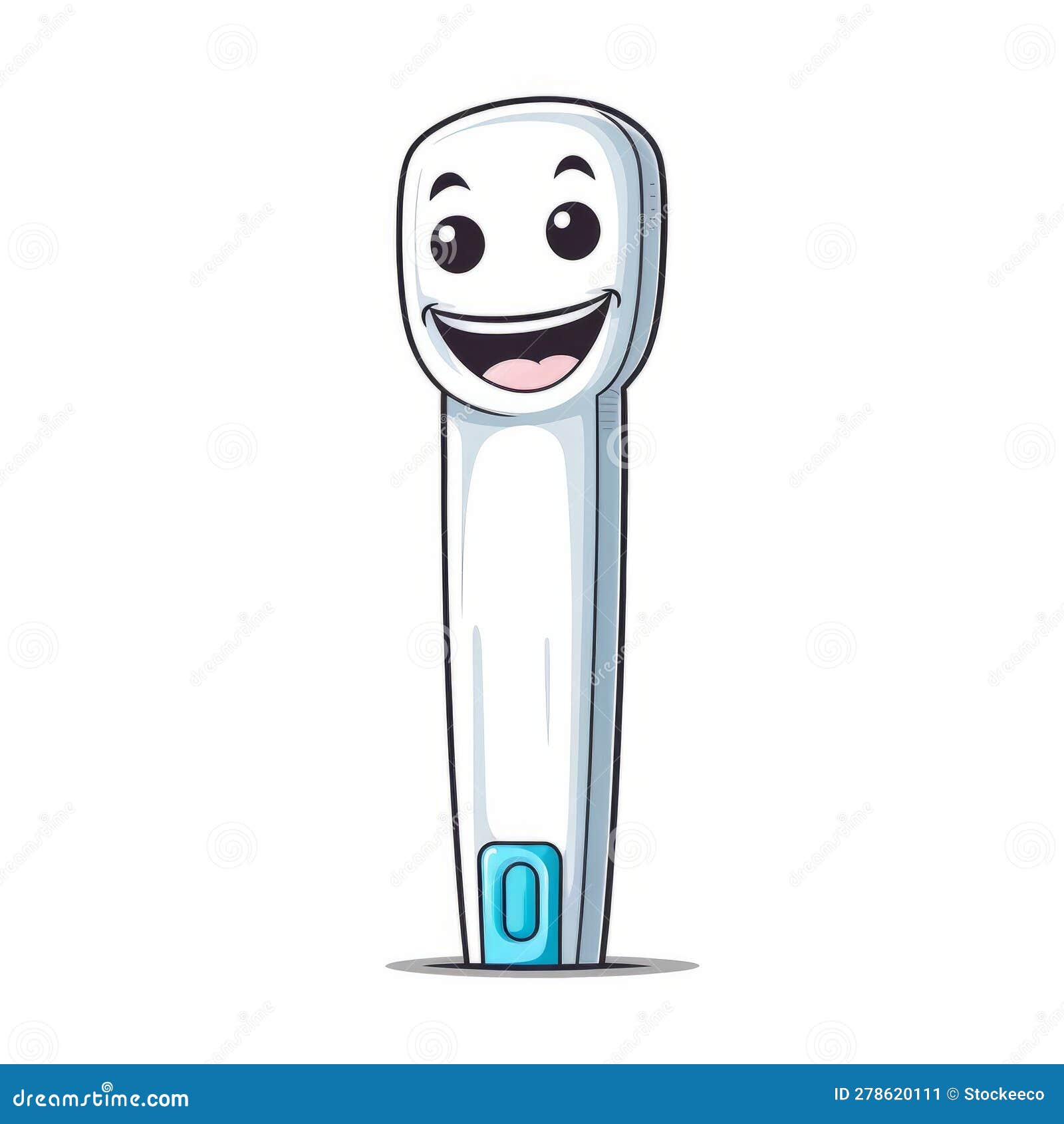 Smart Toothbrush Sprite in Comic Style Stock Illustration ...