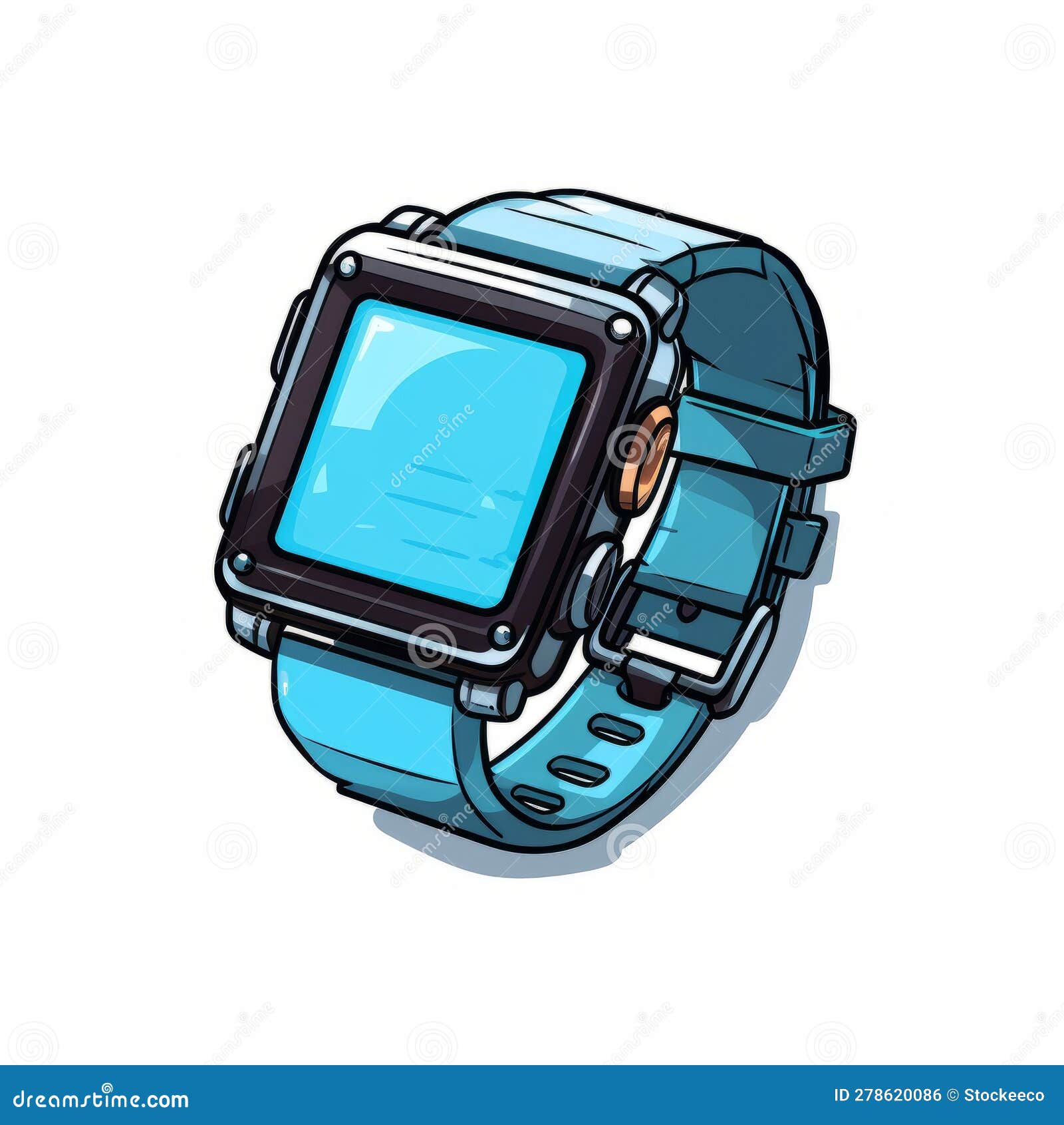 Smartwatch Sprite in Comic Style Stock Illustration - Illustration of ...
