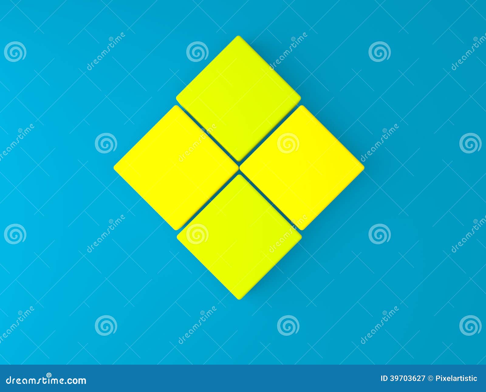 3d square box on blue wall stock illustration. Illustration of lines ...