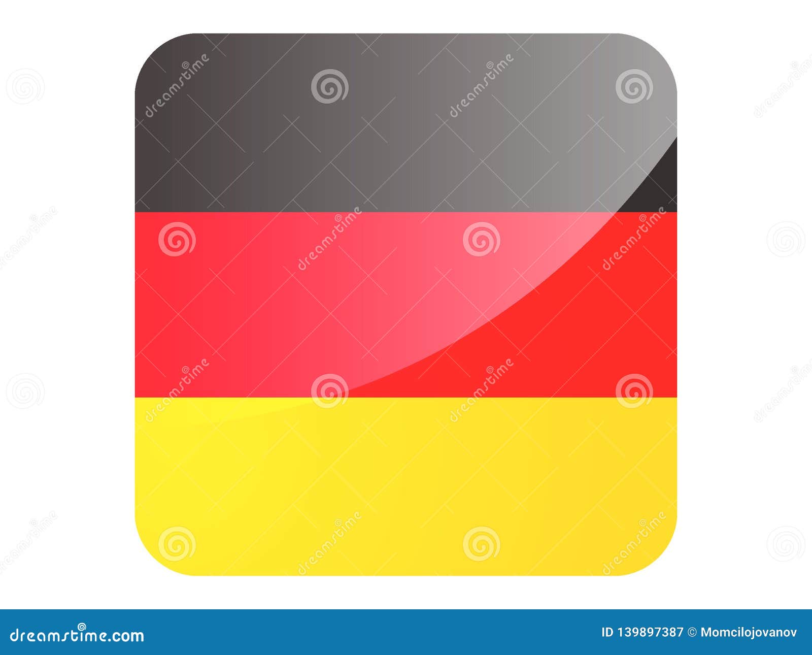 3D Square Flag of Germany stock vector. Illustration of europe - 139897387