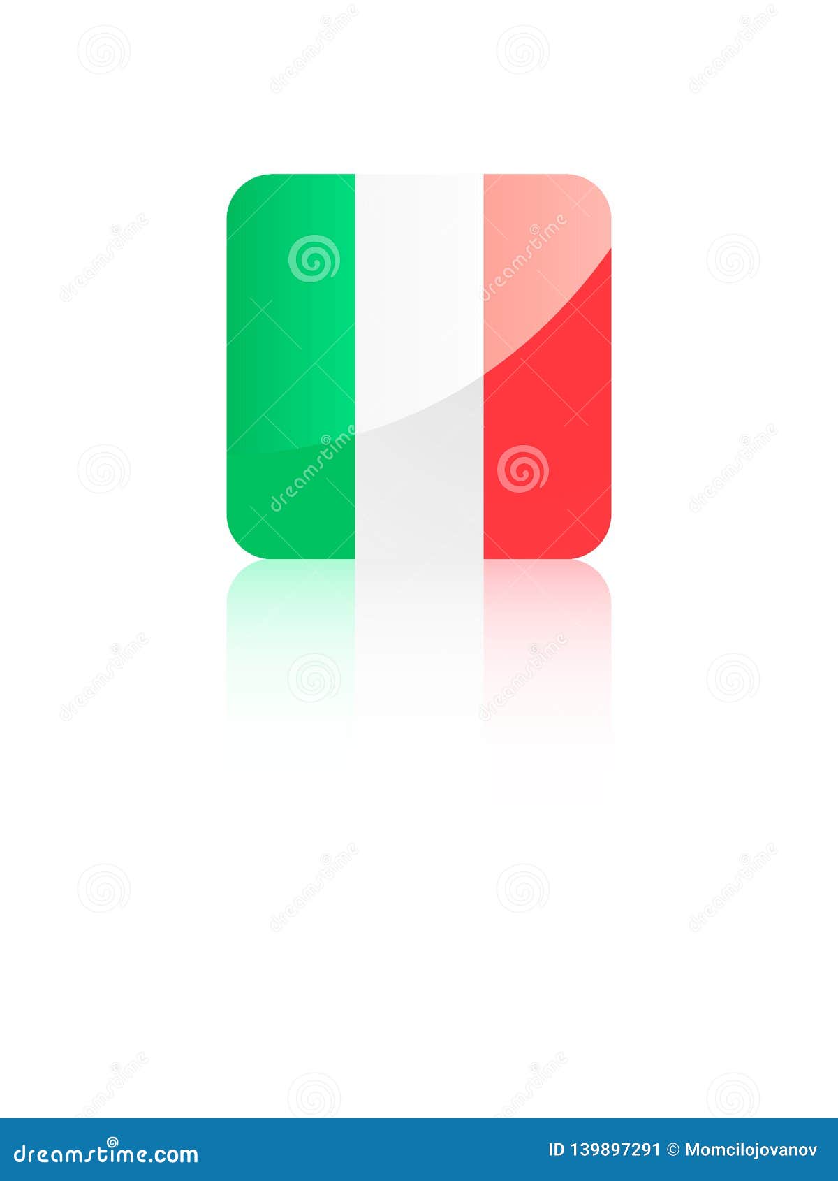 3D Square Flag of Italy stock vector. Illustration of greece - 139897291